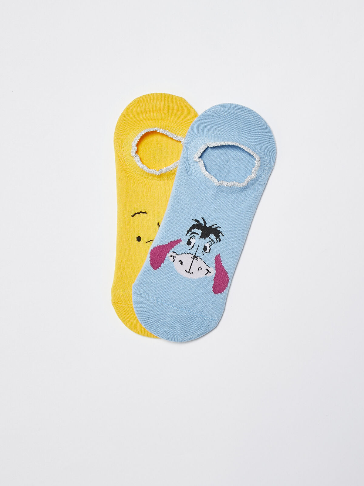 LCW DREAM Winnie The Pooh Baskılı Pamuklu Kadın Patik Çorap 2'li Paket