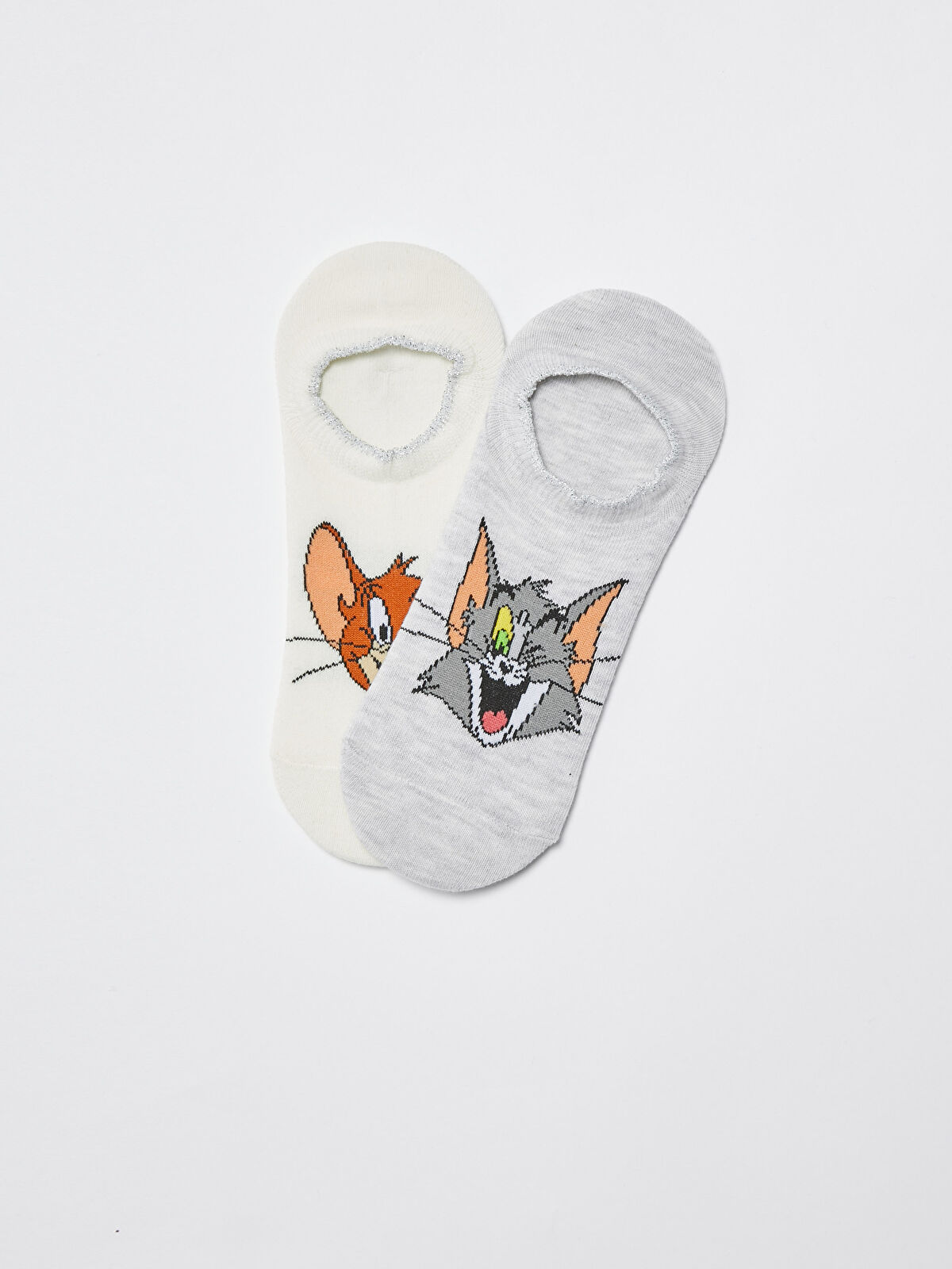 LCW DREAM Tom ve Jerry Baskılı Kadın Patik Çorap 2'li Paket