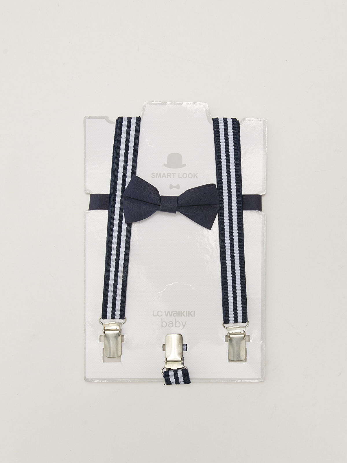Erkek Bebek Pantolon Askısı ve Papyon 2'li Takım