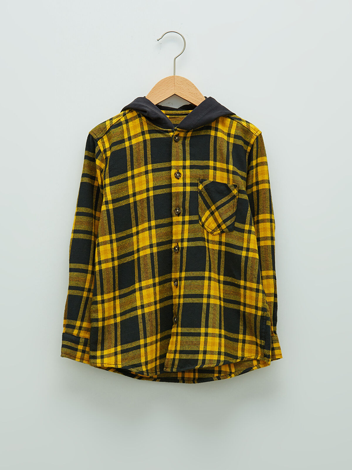 Kapüşonlu Ekose Uzun Kollu Erkek Çocuk Oduncu Gömlek Kapüşonlu Ekose Uzun Kollu Erkek Çocuk Oduncu Gömlek