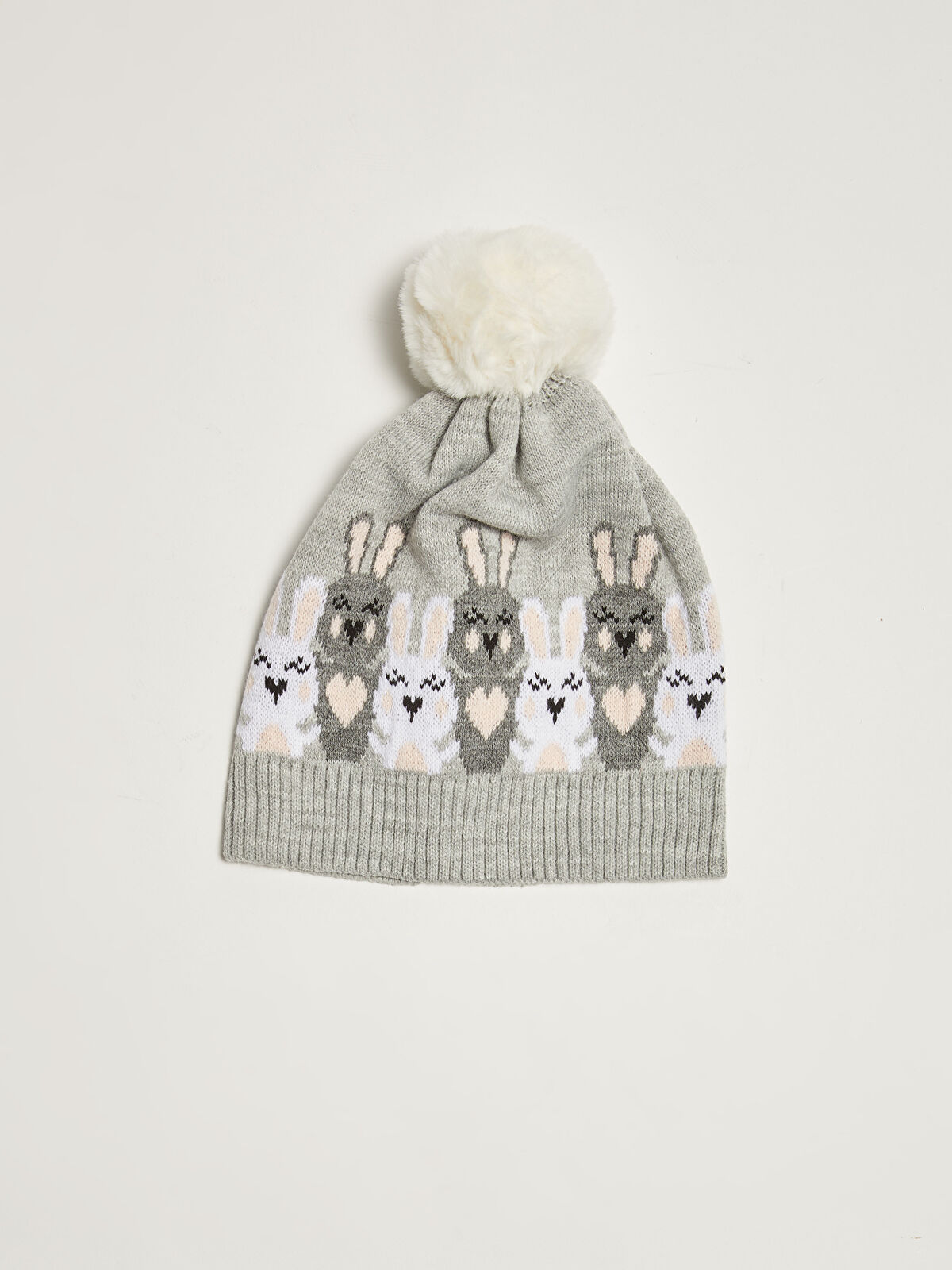 Ponponlu Kız Çocuk Triko Bere