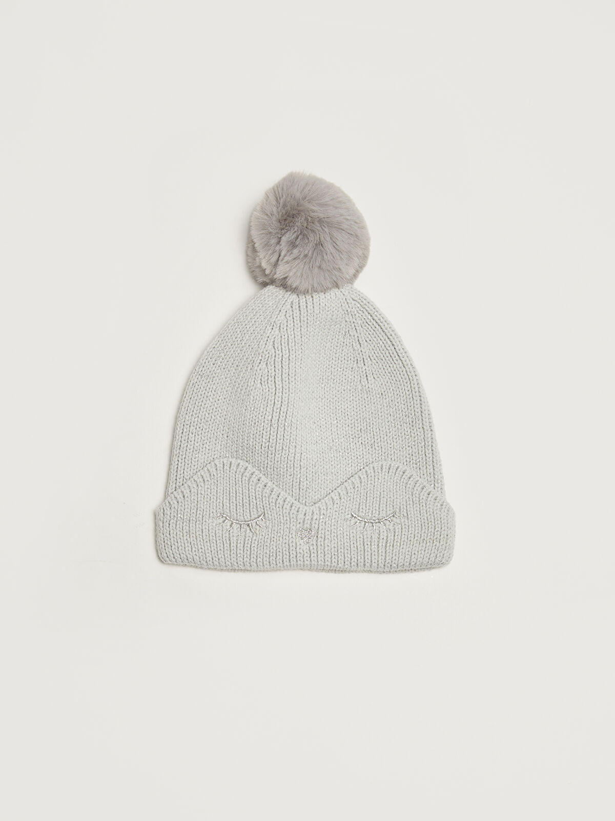 Kadın Ponponlu Triko Bere