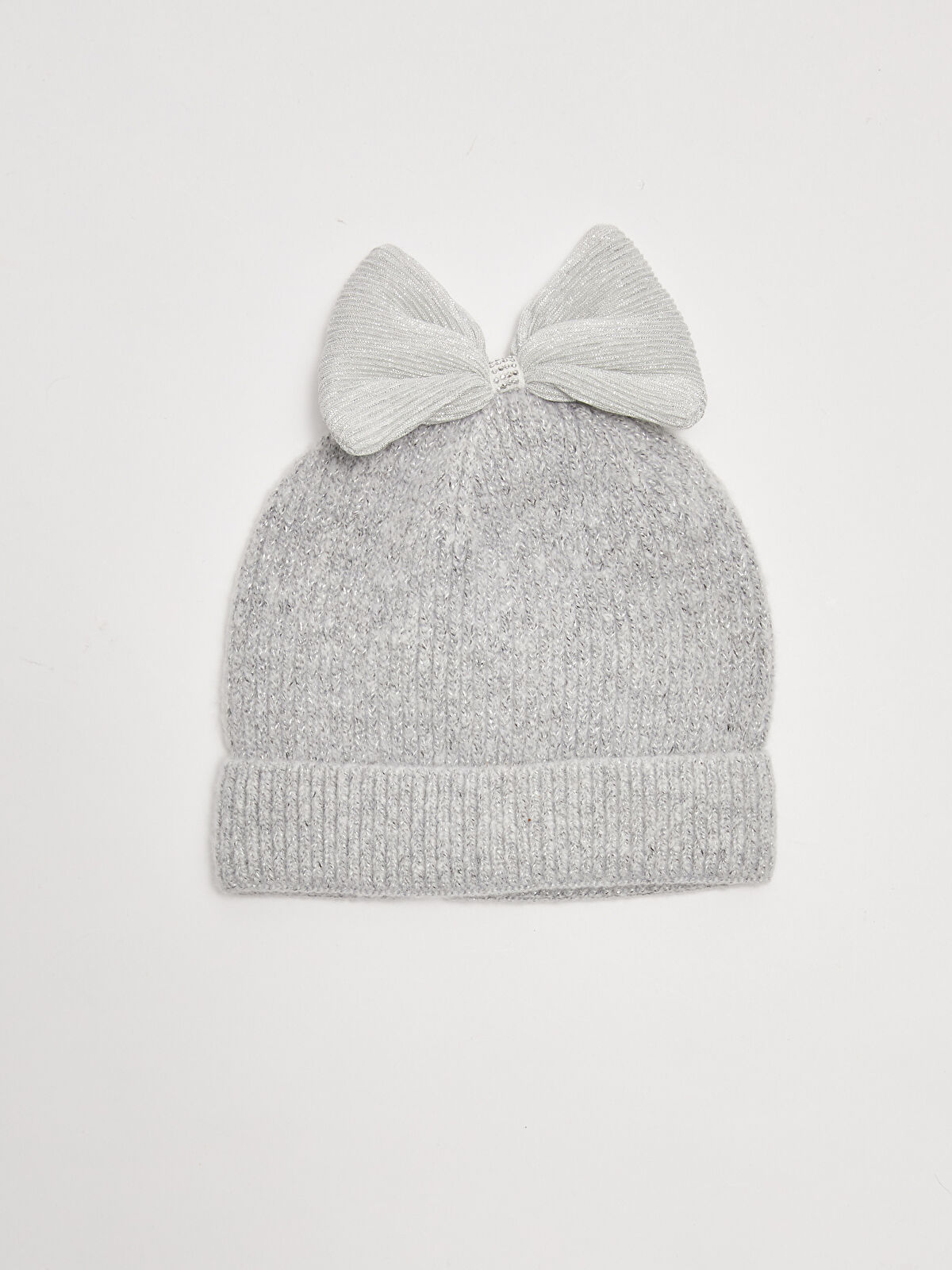 Kız Çocuk Fiyonk Detaylı Triko Bere