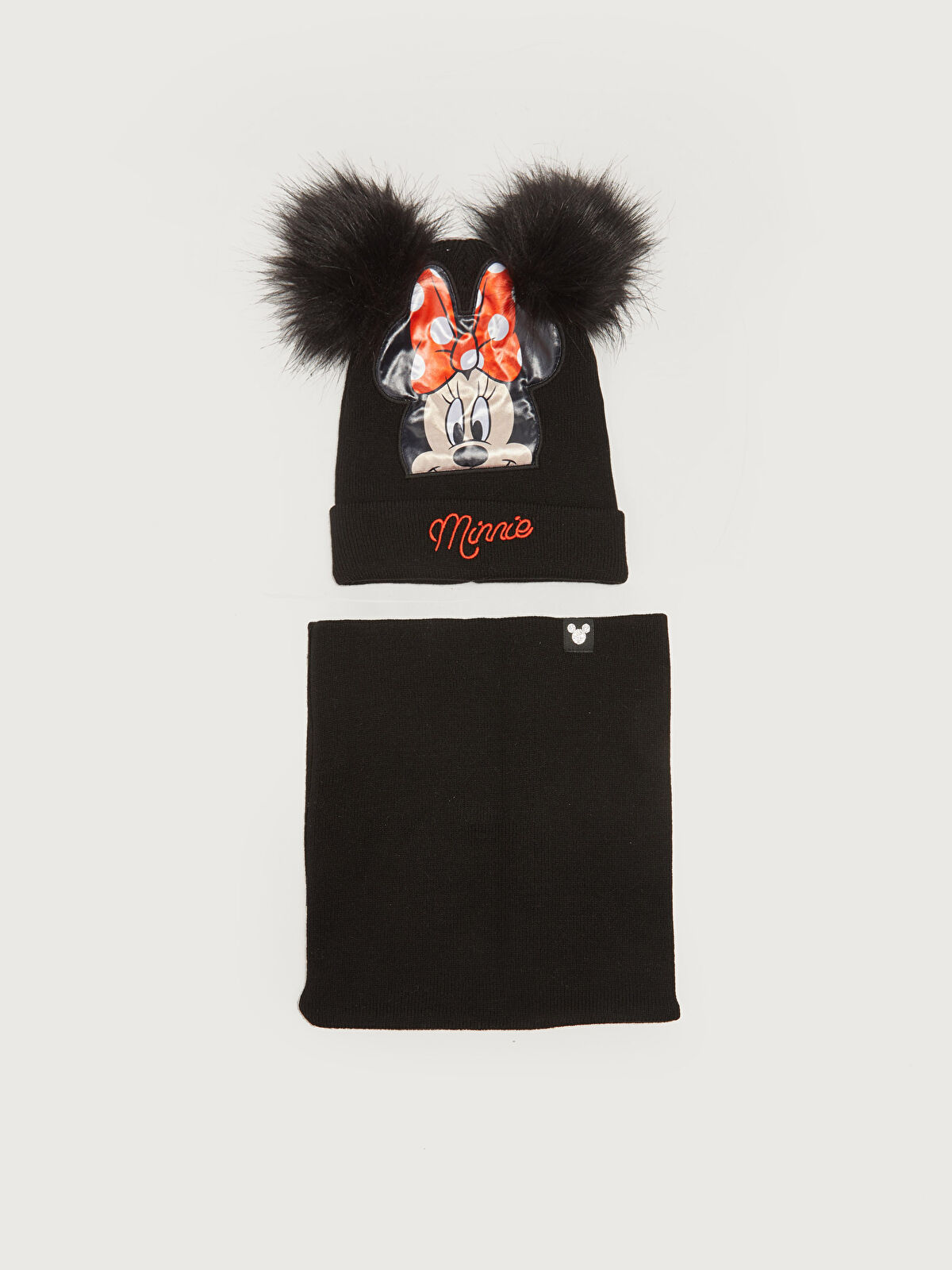 Kız Çocuk Minnie Mouse Lisanslı Bere ve Boyunluk