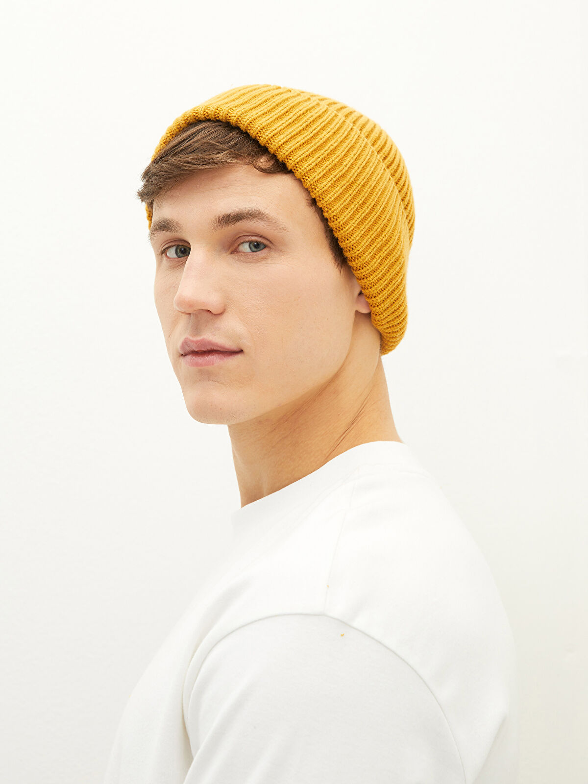 Düz Erkek Triko Bere