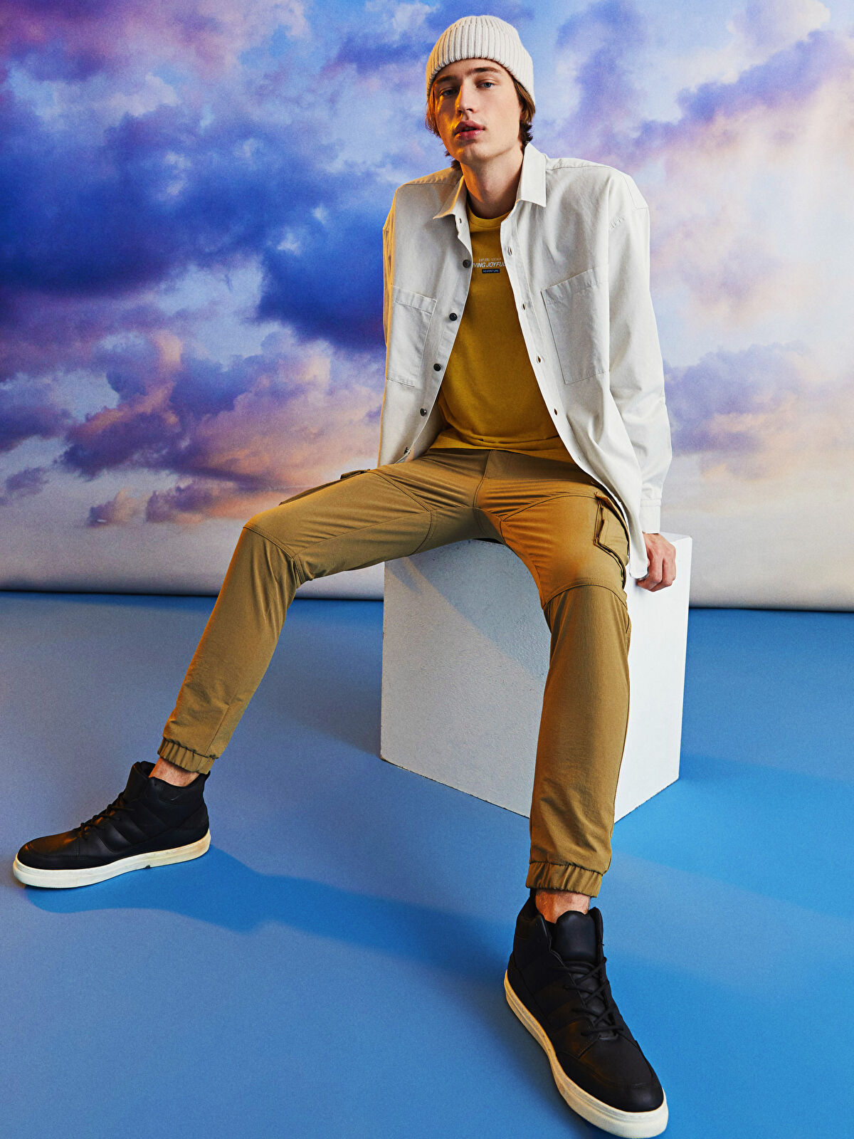 LCW CASUAL Slim Fit Gabardin Erkek Kargo Pantolon