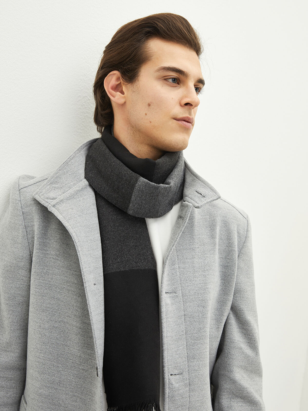 Püskül Detaylı Renk Geçişli Erkek Atkı