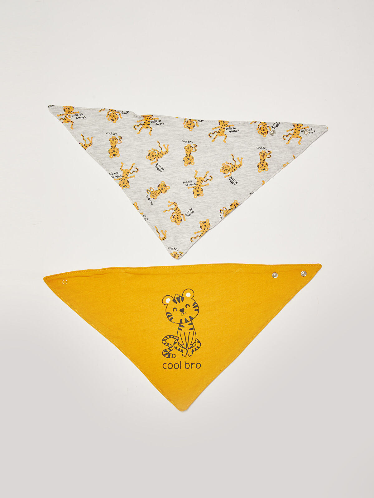 Baskılı Erkek Bebek Mama Önlüğü 2'li