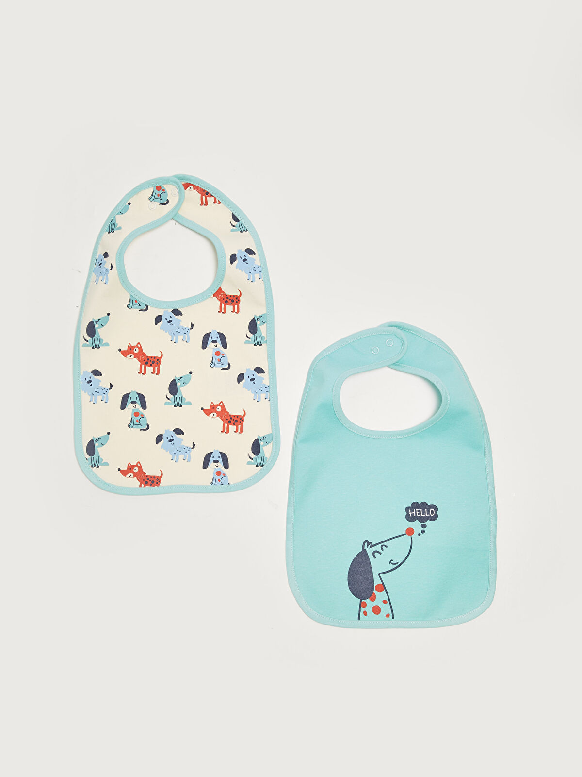 Baskılı Erkek Bebek Mama Önlüğü 2'li