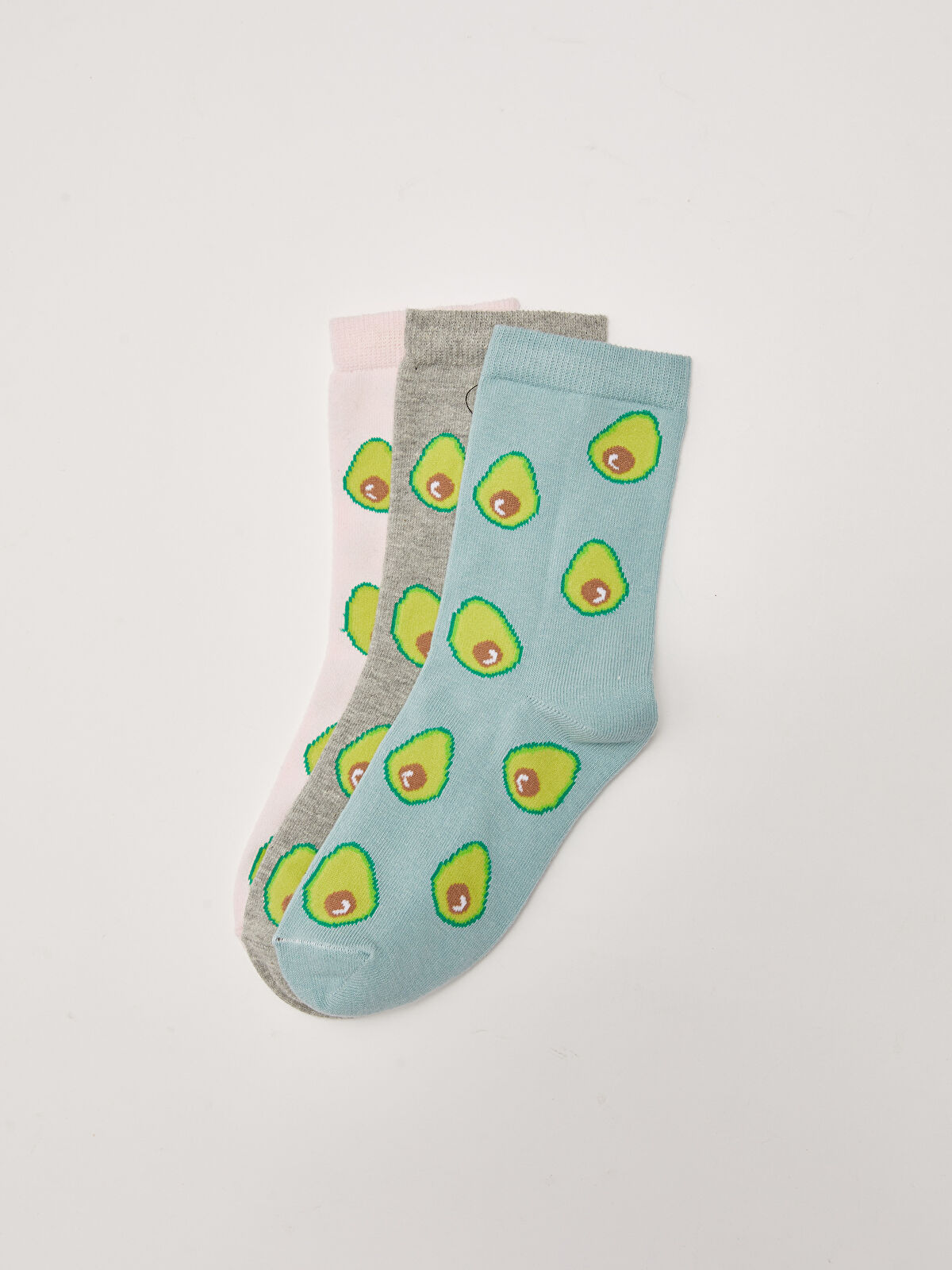 LCW DREAM Meyve Desenli Kadın Soket Çorap 3'lü Paket