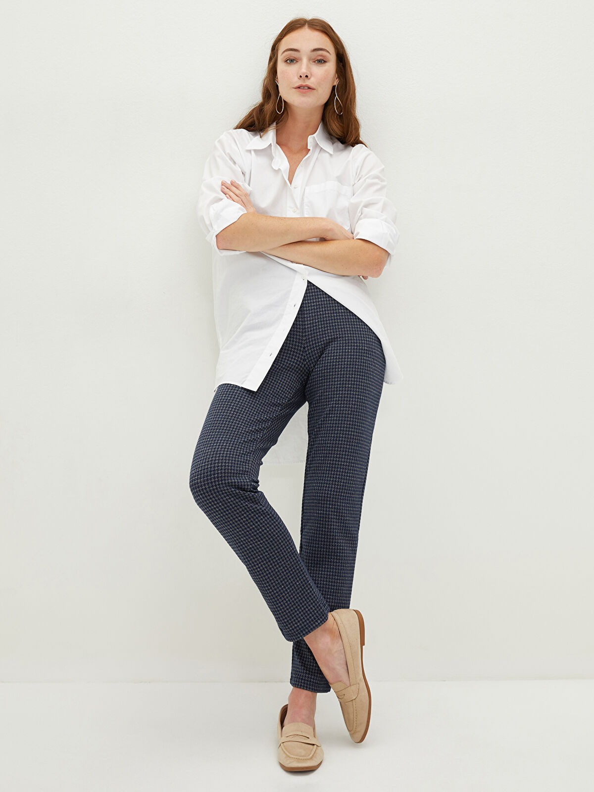 LCW BASIC Beli Lastikli Desenli Cep Detaylı Kadın Eşofman Altı