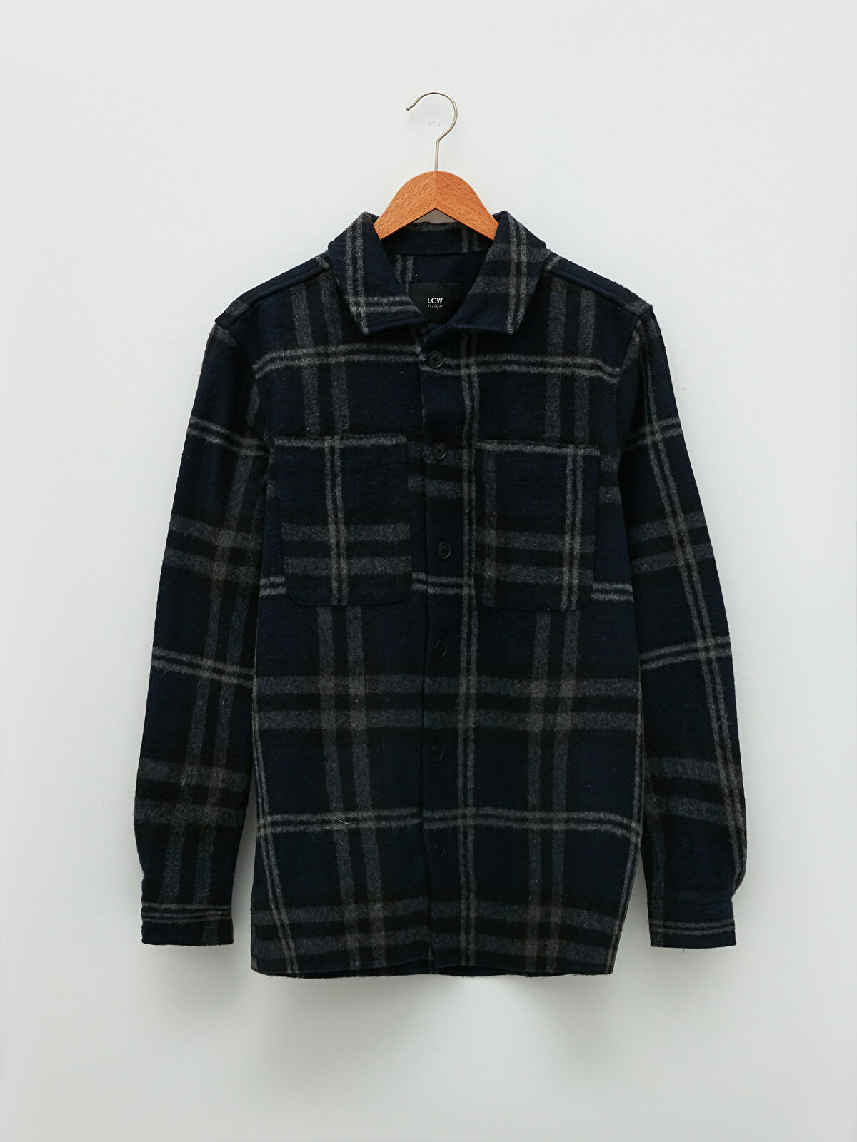 LCW VISION Rahat Kalıp Uzun Kollu Ekose Erkek Gömlek Ceket