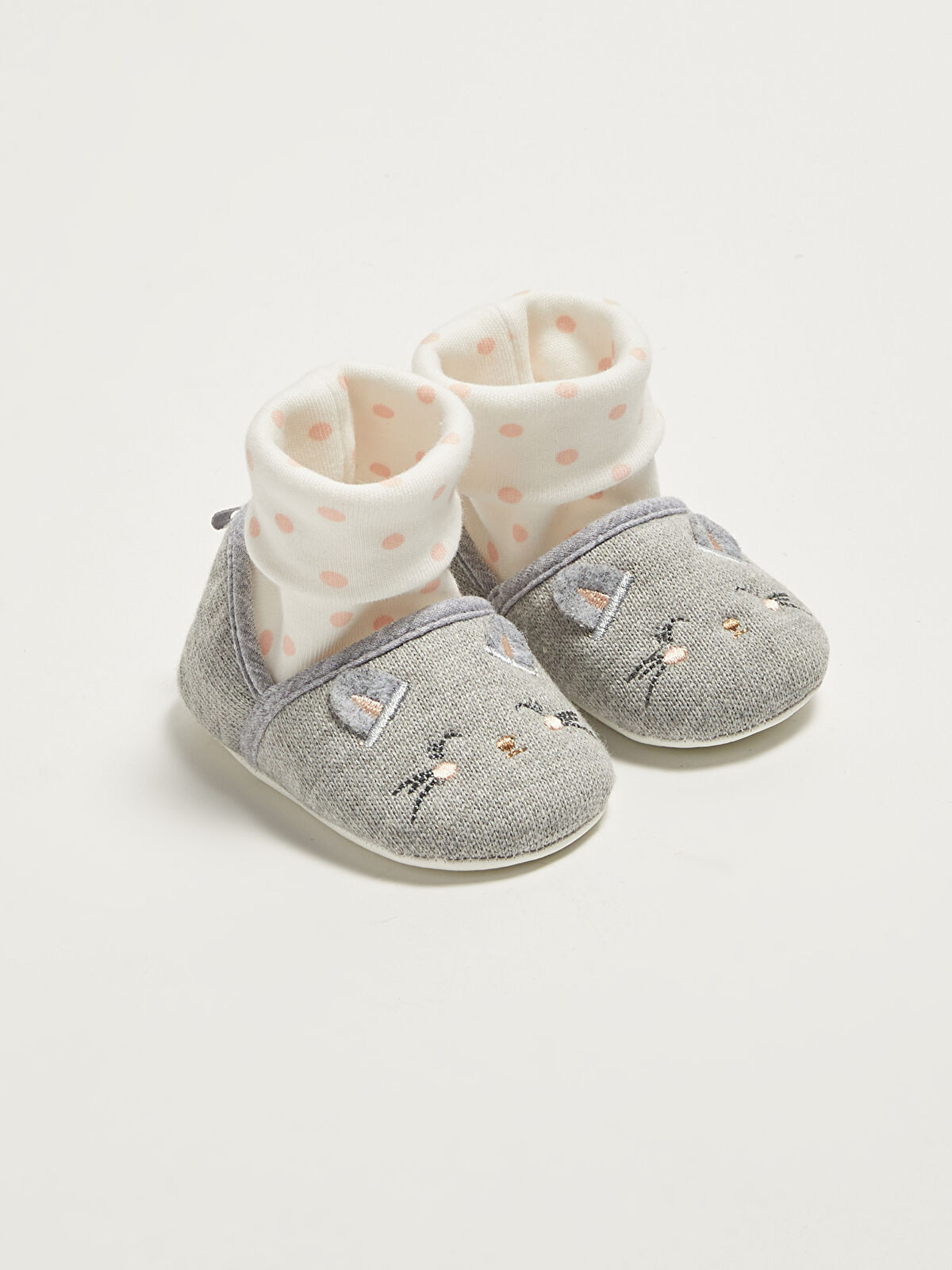 Pamuk Astarlı Çoraplı Kız Bebek Yürüme Öncesi Ayakkabı