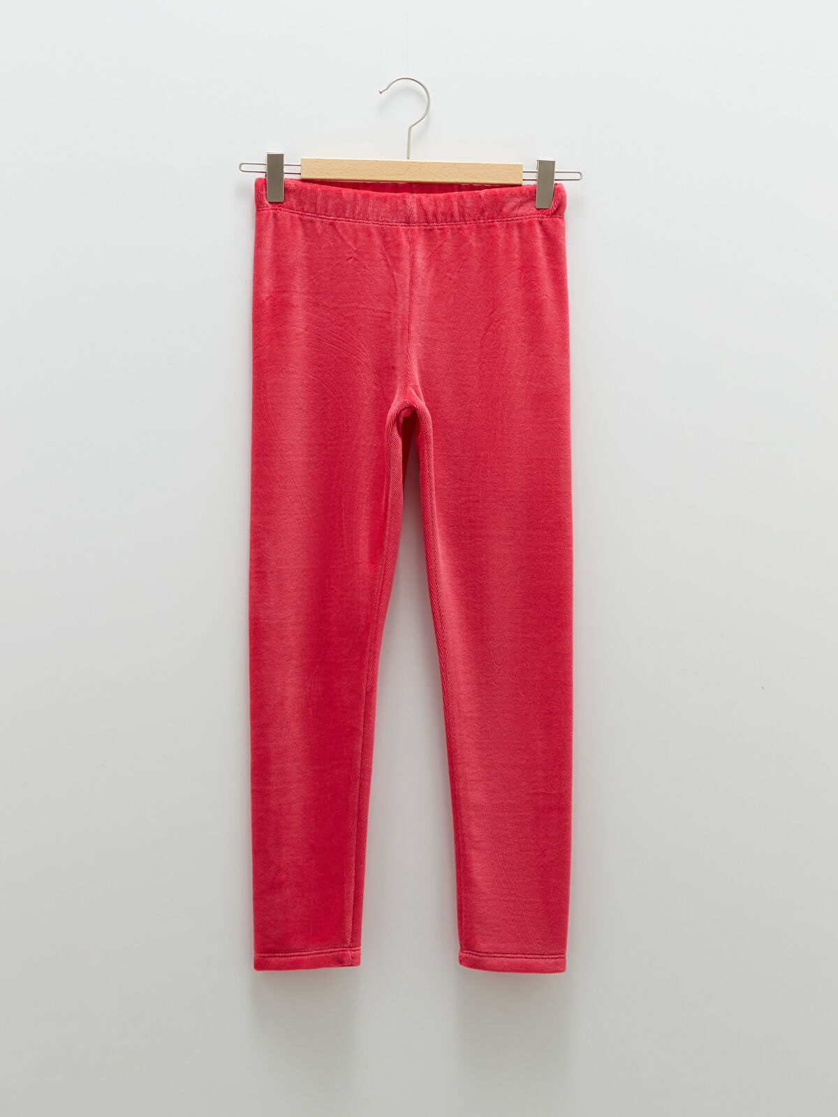 Beli Lastikli Basic Kadife Kız Çocuk Uzun Tayt