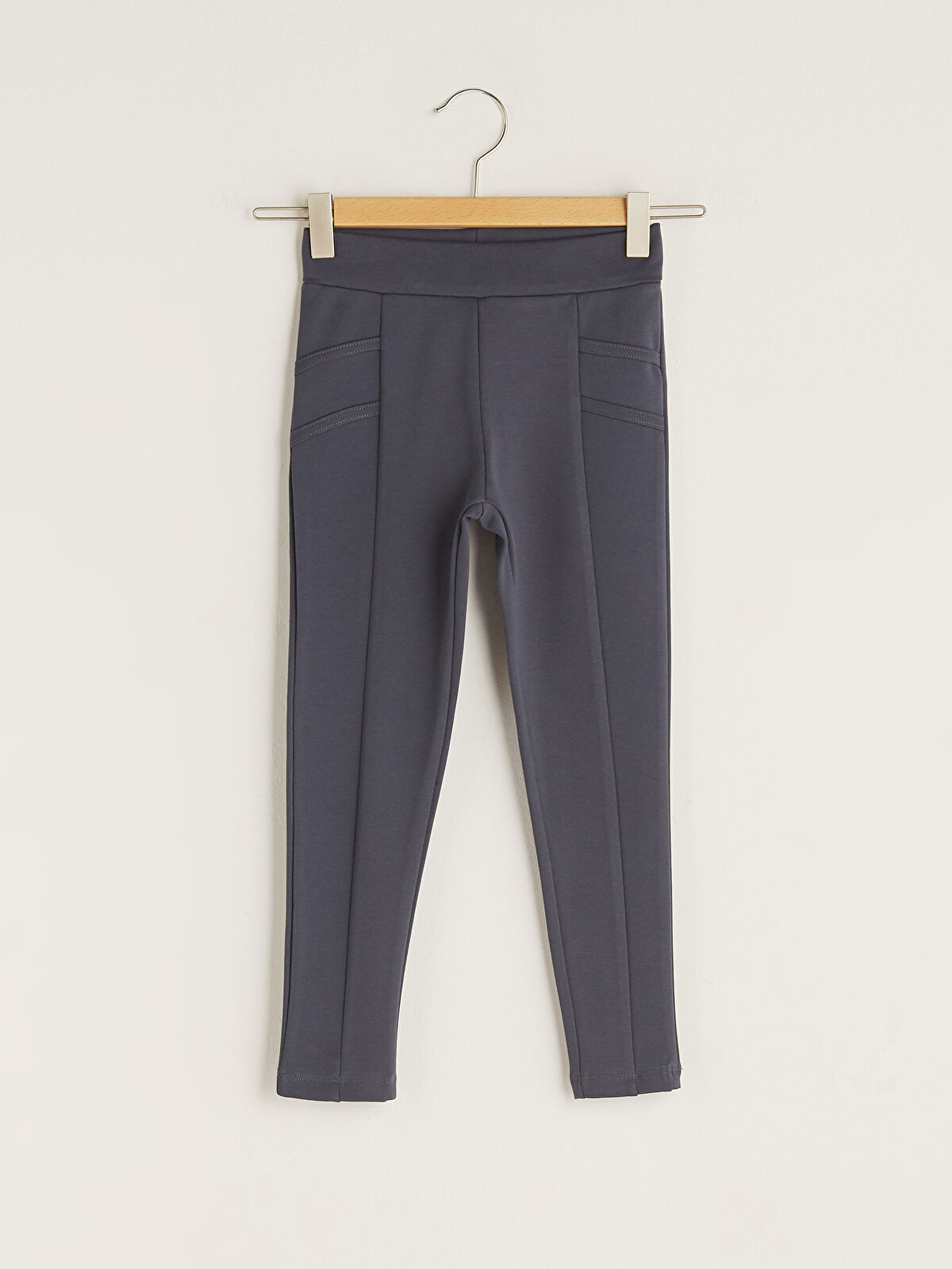 Beli Lastikli Basic Kız Çocuk Tayt Pantolon