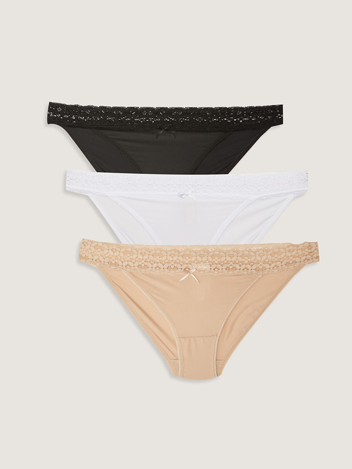 LCW DREAM Dantelli Bikini Külot 3'lü Paket