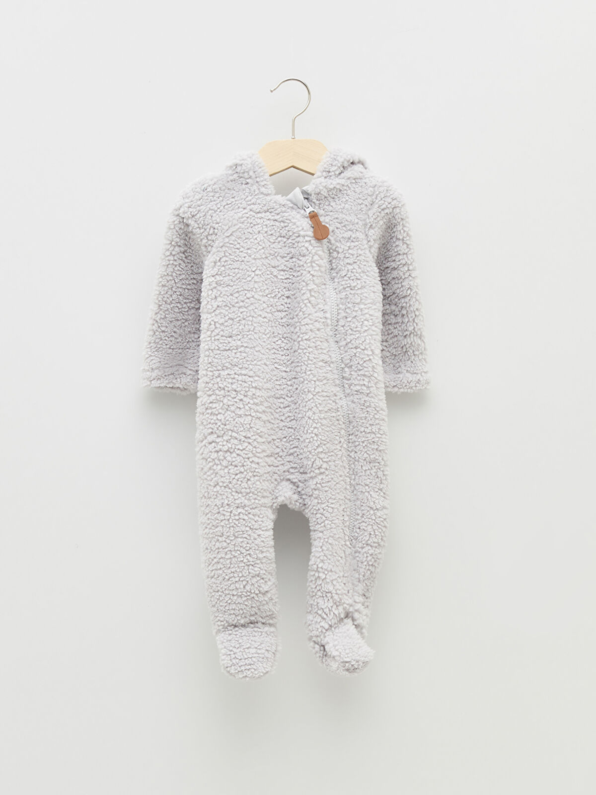 Kapüşonlu Uzun Kollu Erkek Bebek Pelüş Tulum