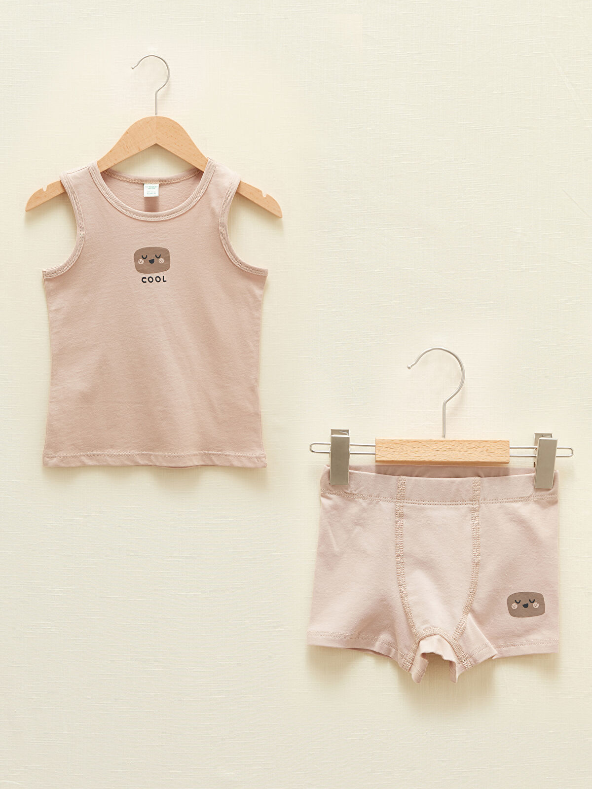 Bisiklet Yaka Erkek Bebek Atlet ve Boxer 2'li Takım