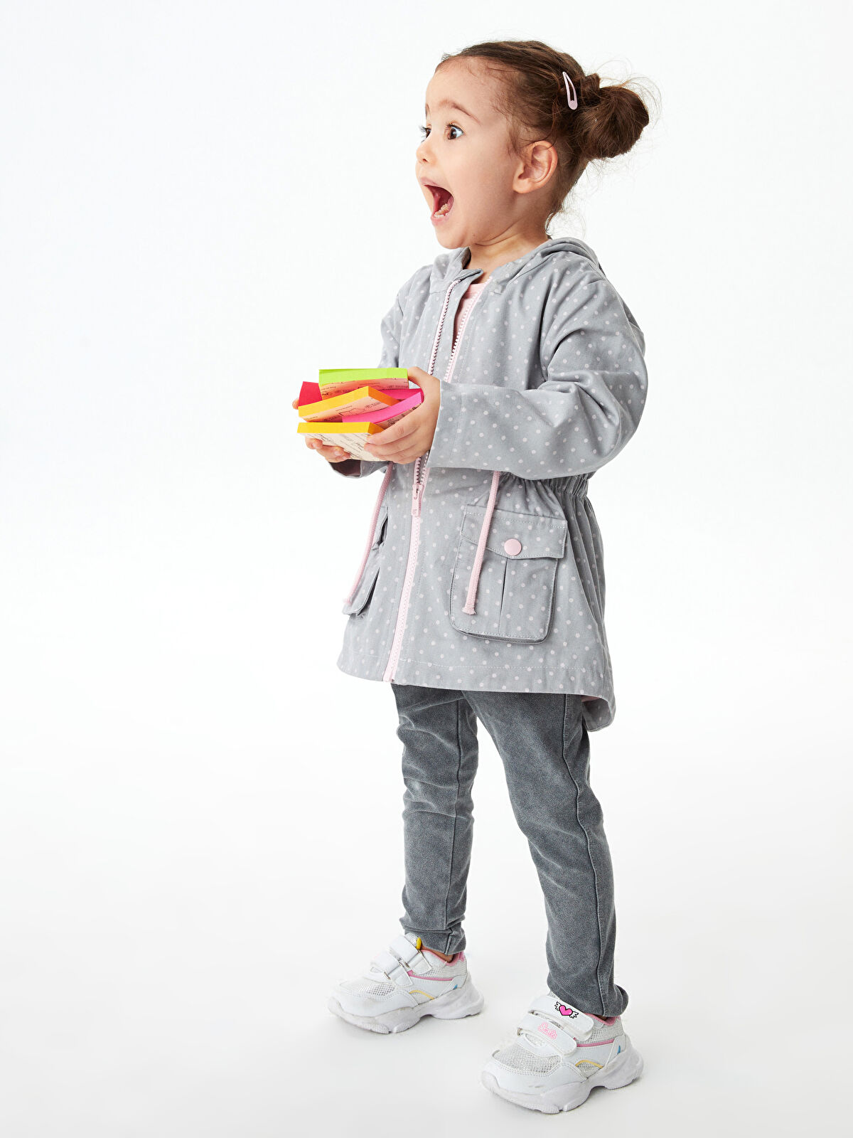 Beli Lastikli Basic Kız Bebek Jean Görünümlü Tayt