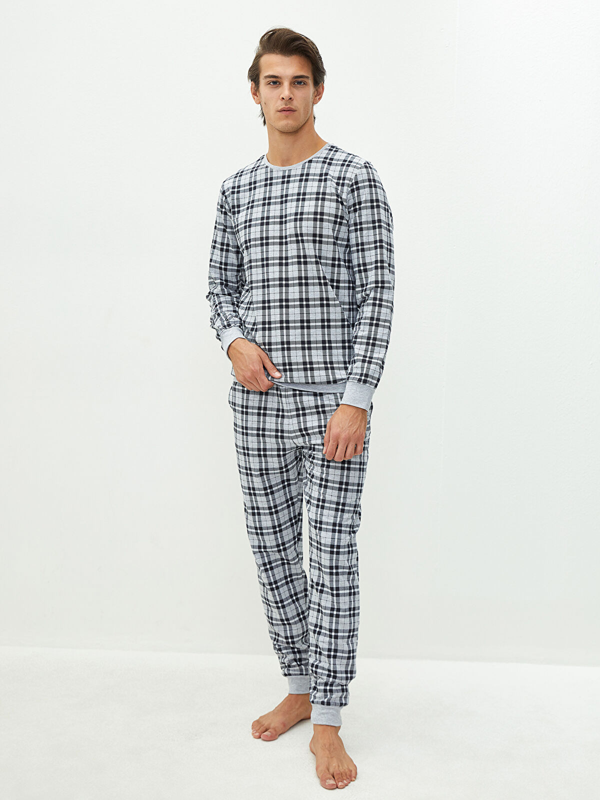 LCW DREAM Slim Fit Ekose Erkek Pijama Takımı