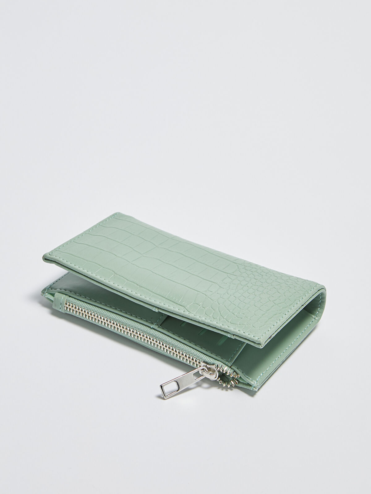 Kendinden Desenli Deri Görünümlü Kadın Cüzdan