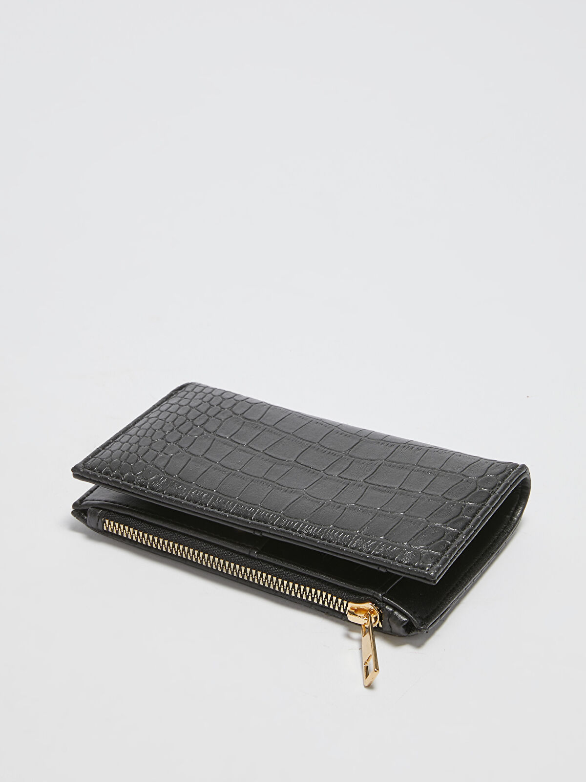 Kendinden Desenli Deri Görünümlü Kadın Cüzdan