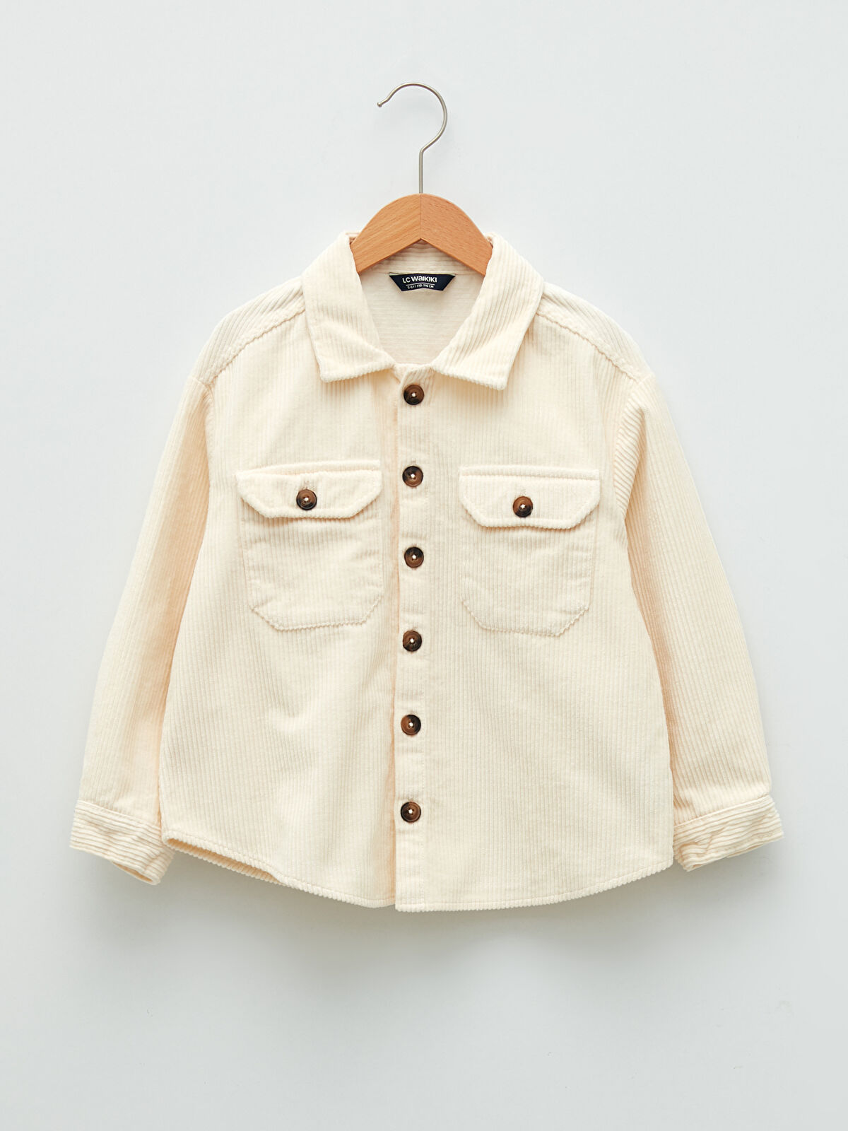 Basic Uzun Kollu Kadife Erkek Çocuk Gömlek