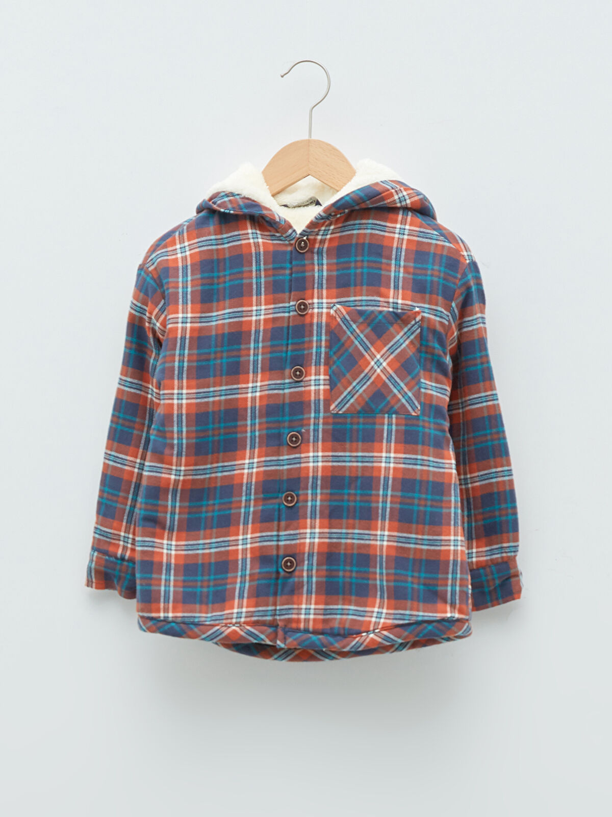 Kapüşonlu Ekose Uzun Kollu Erkek Çocuk Oduncu Gömlek Ceket Kapüşonlu Ekose Uzun Kollu Erkek Çocuk Oduncu Gömlek Ceket