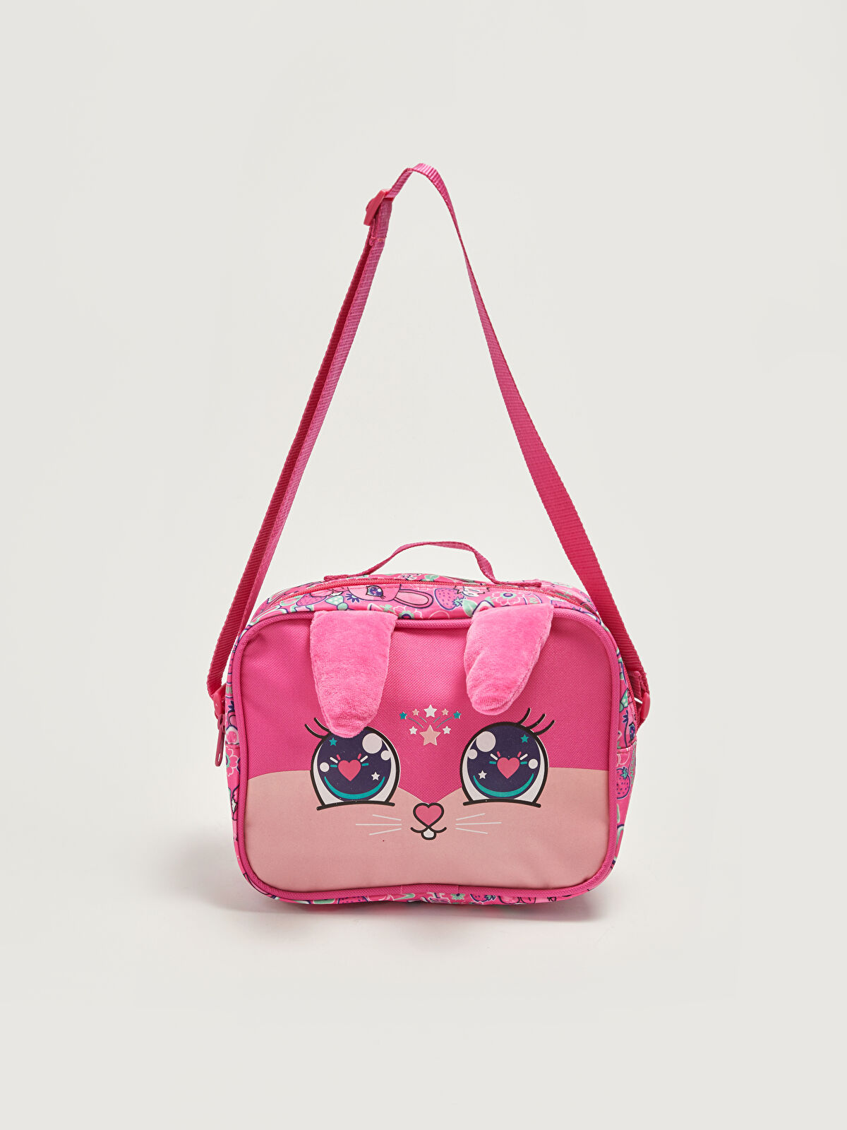 Kız Çocuk Kedi Baskılı Beslenme Çantası