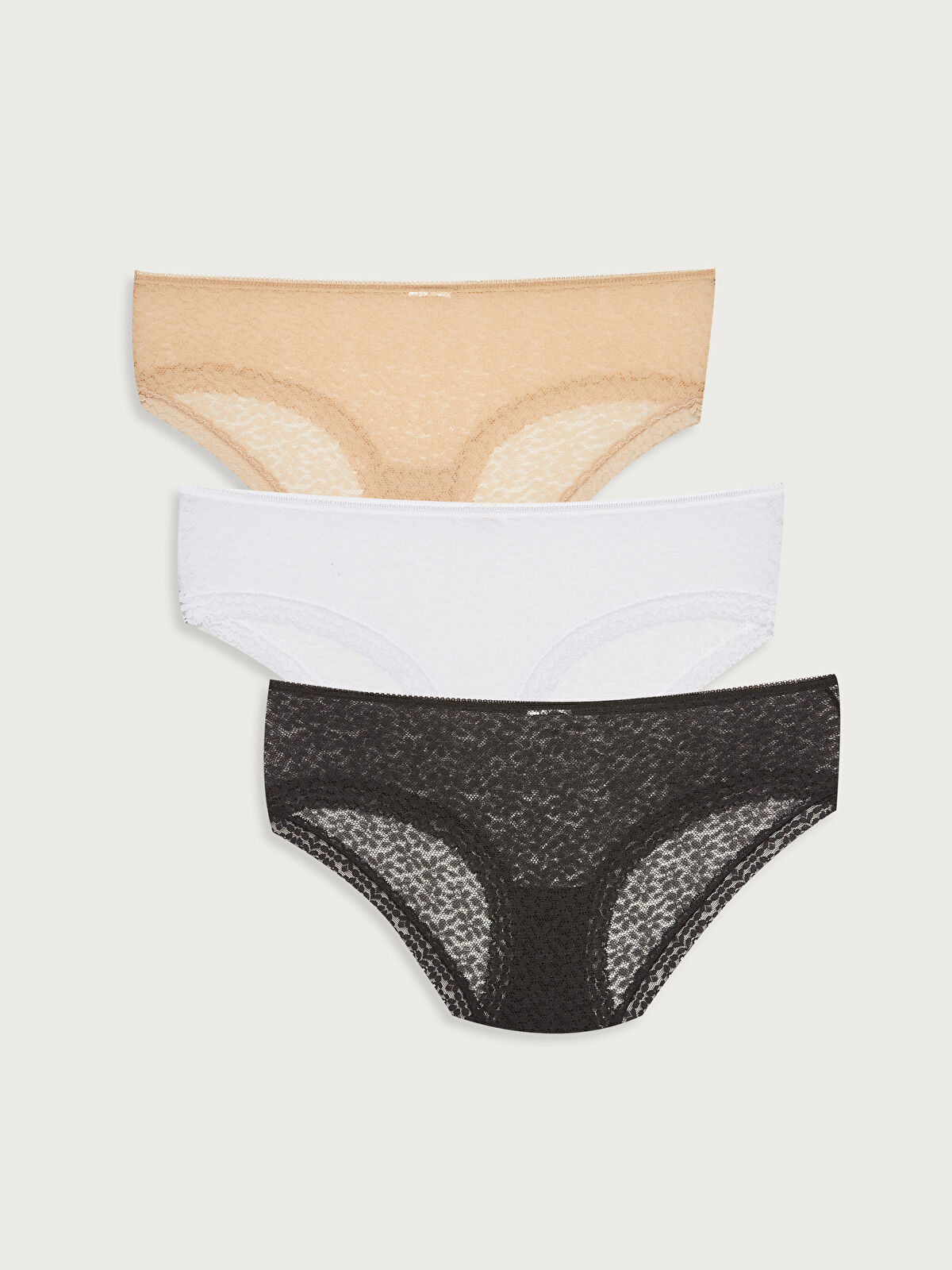 LCW DREAM Dantelli Hipster Külot 3'lü Paket