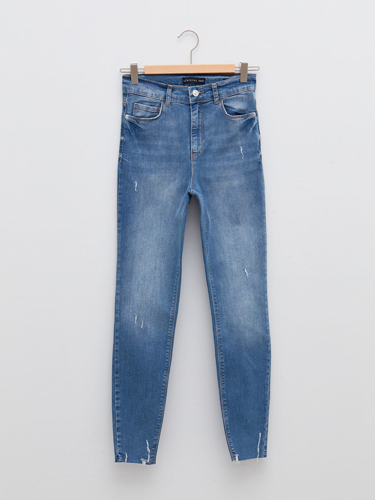 Yüksek Bel Süper Skinny Cep Detaylı Rodeo Kadın Jean Pantolon