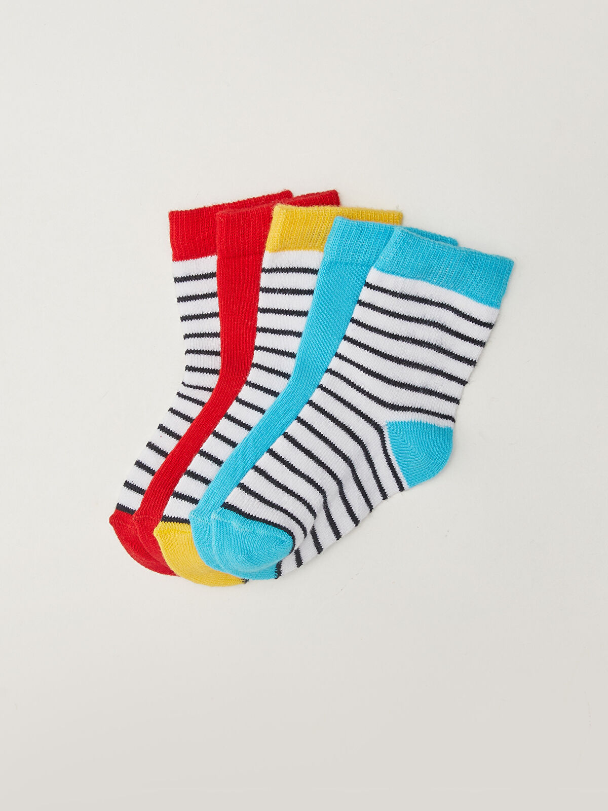 Çizgili Erkek Bebek Soket Çorap 5'li