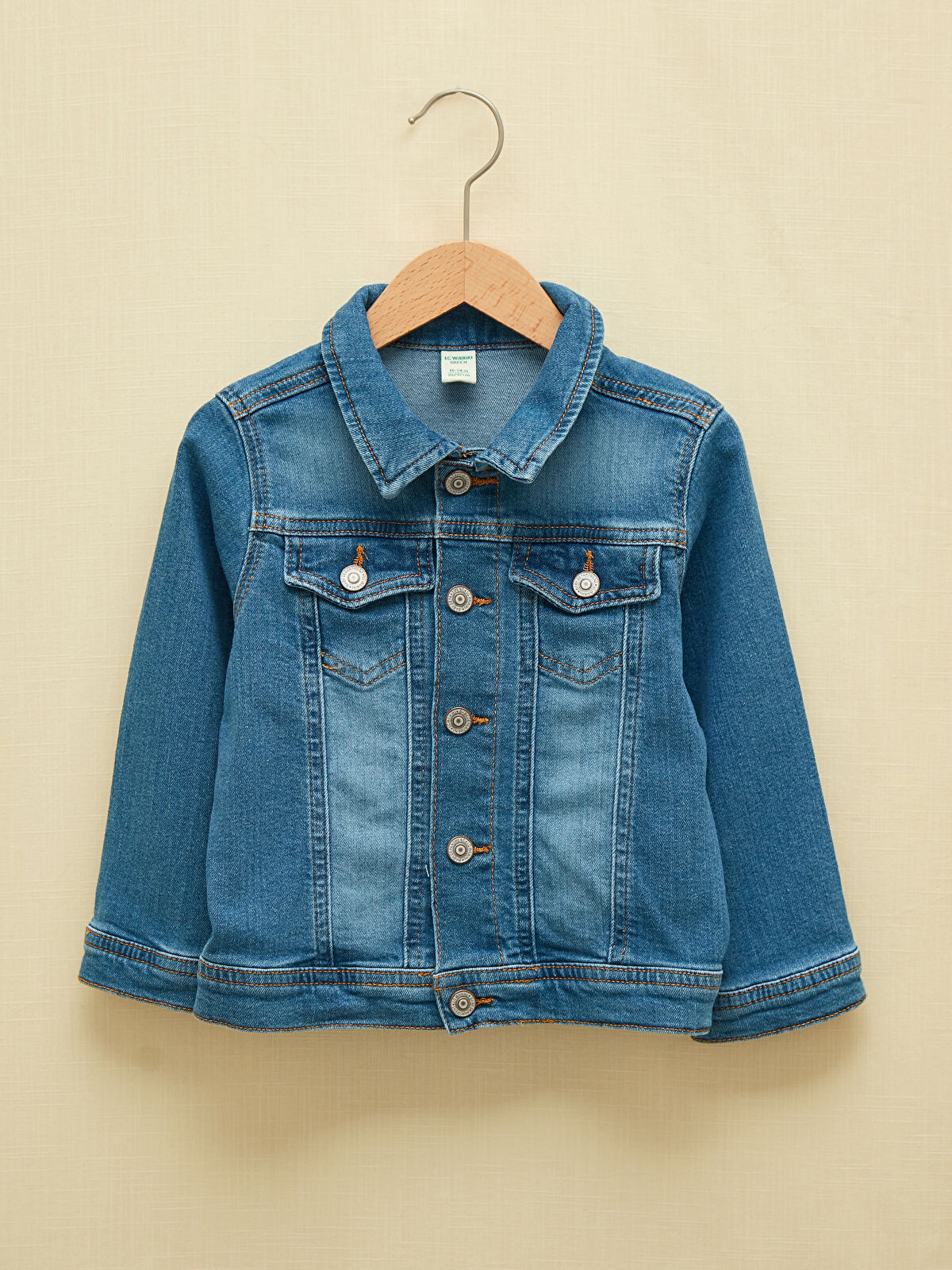 LCW GREEN Uzun Kollu Basic Erkek Bebek Jean Ceket