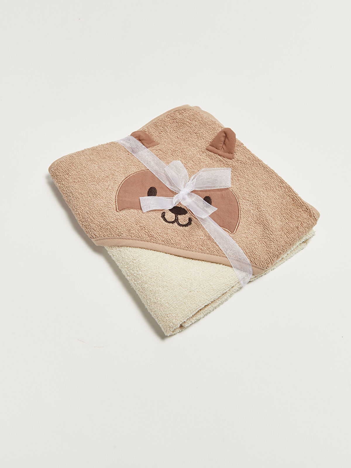 Nakış Detaylı Pamuklu Erkek Bebek Havlu
