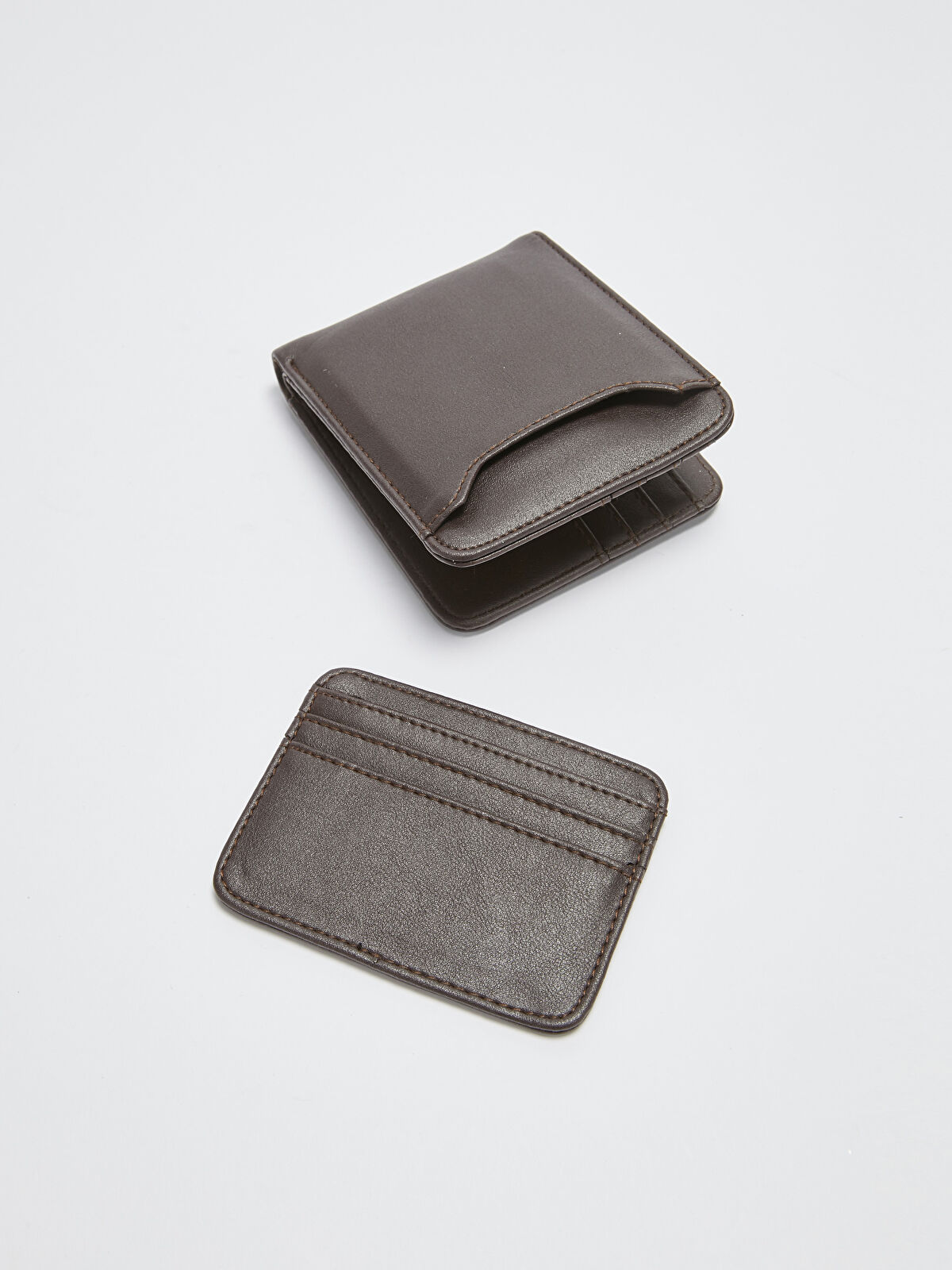 Deri Görünümlü Erkek Cüzdan ve Kartlık