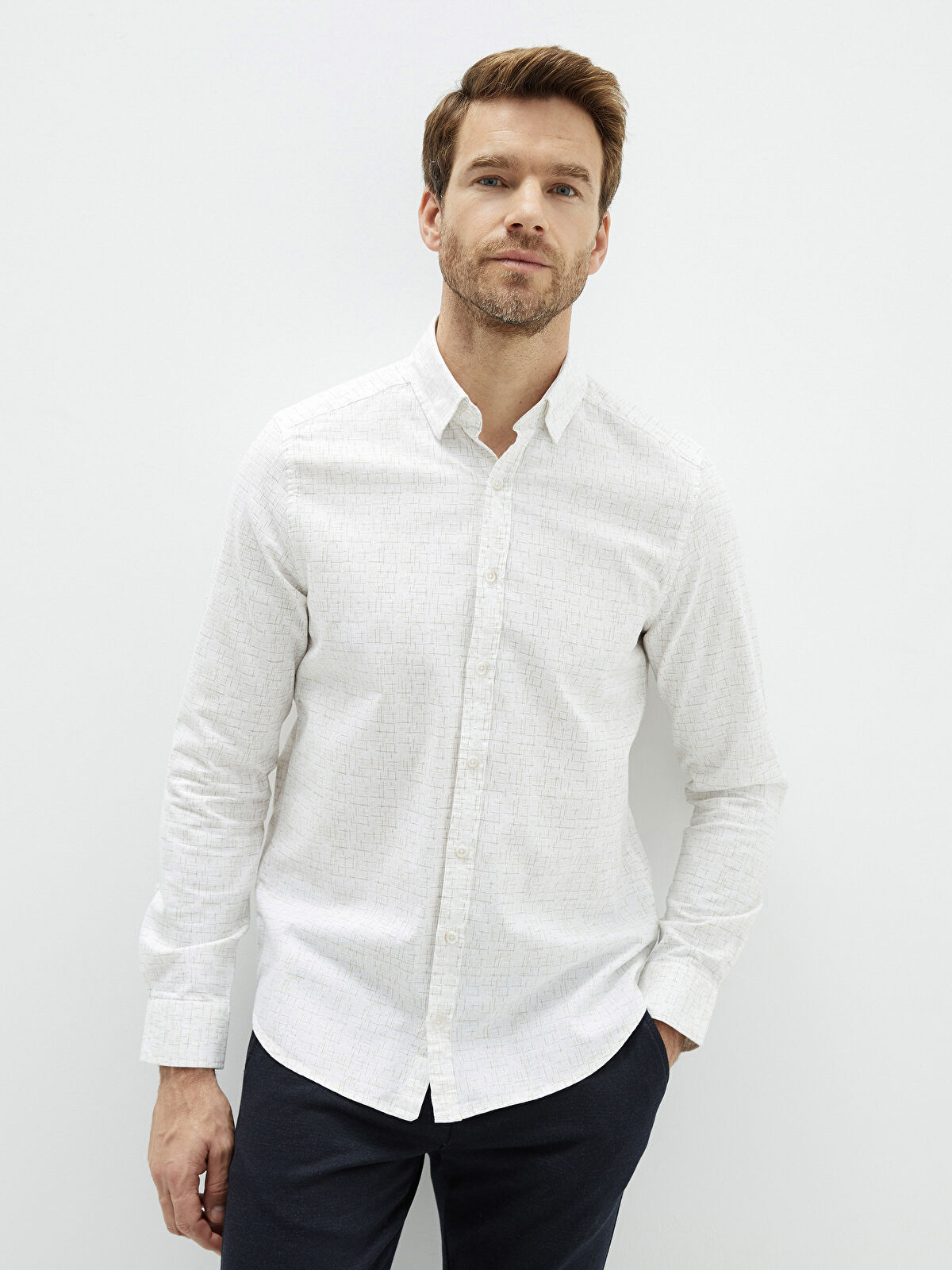 LCW CLASSIC Slim Fit Uzun Kollu Oxford Erkek Gömlek