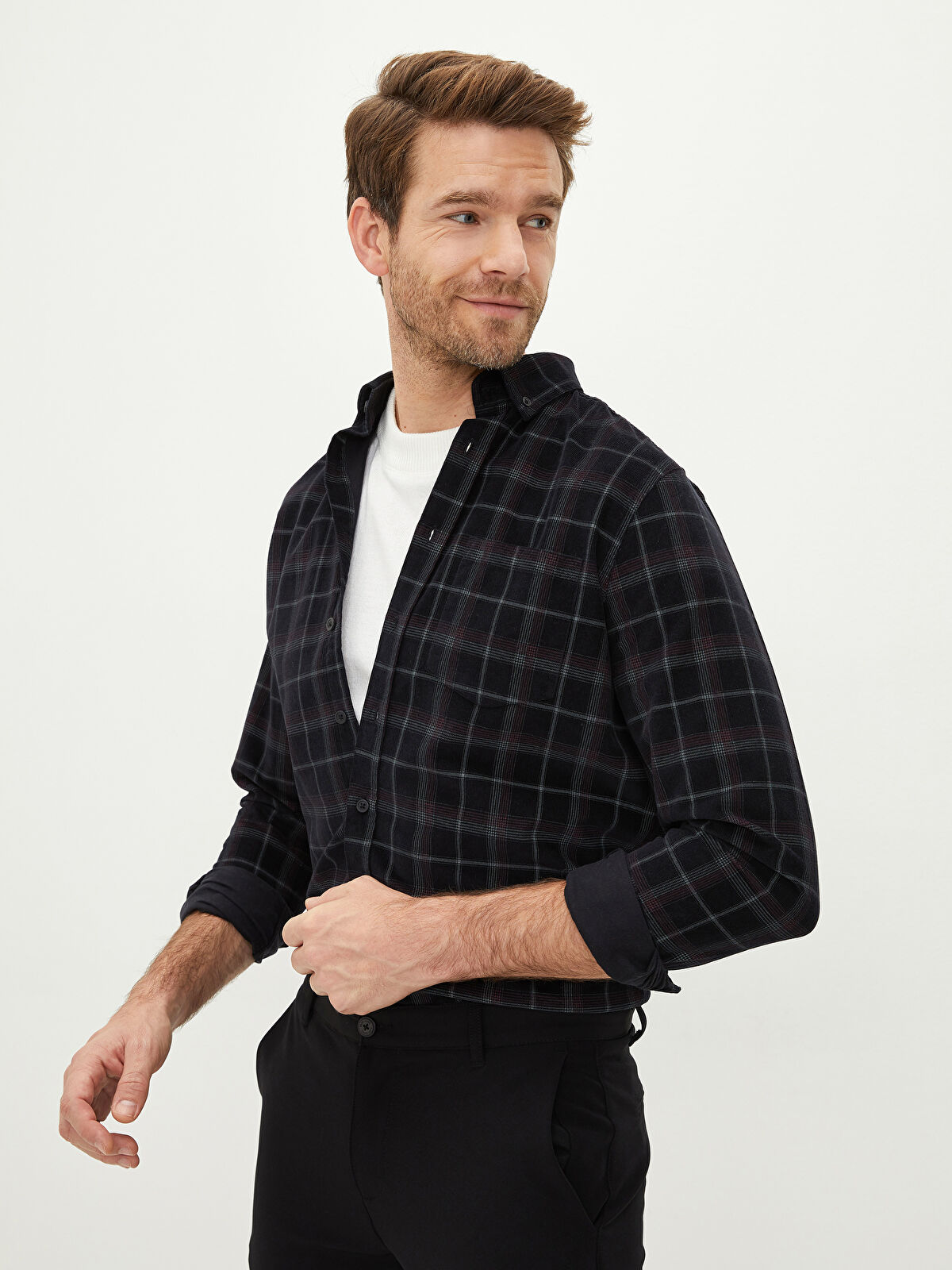 LCW CLASSIC Standart Fit Ekose Erkek Gömlek