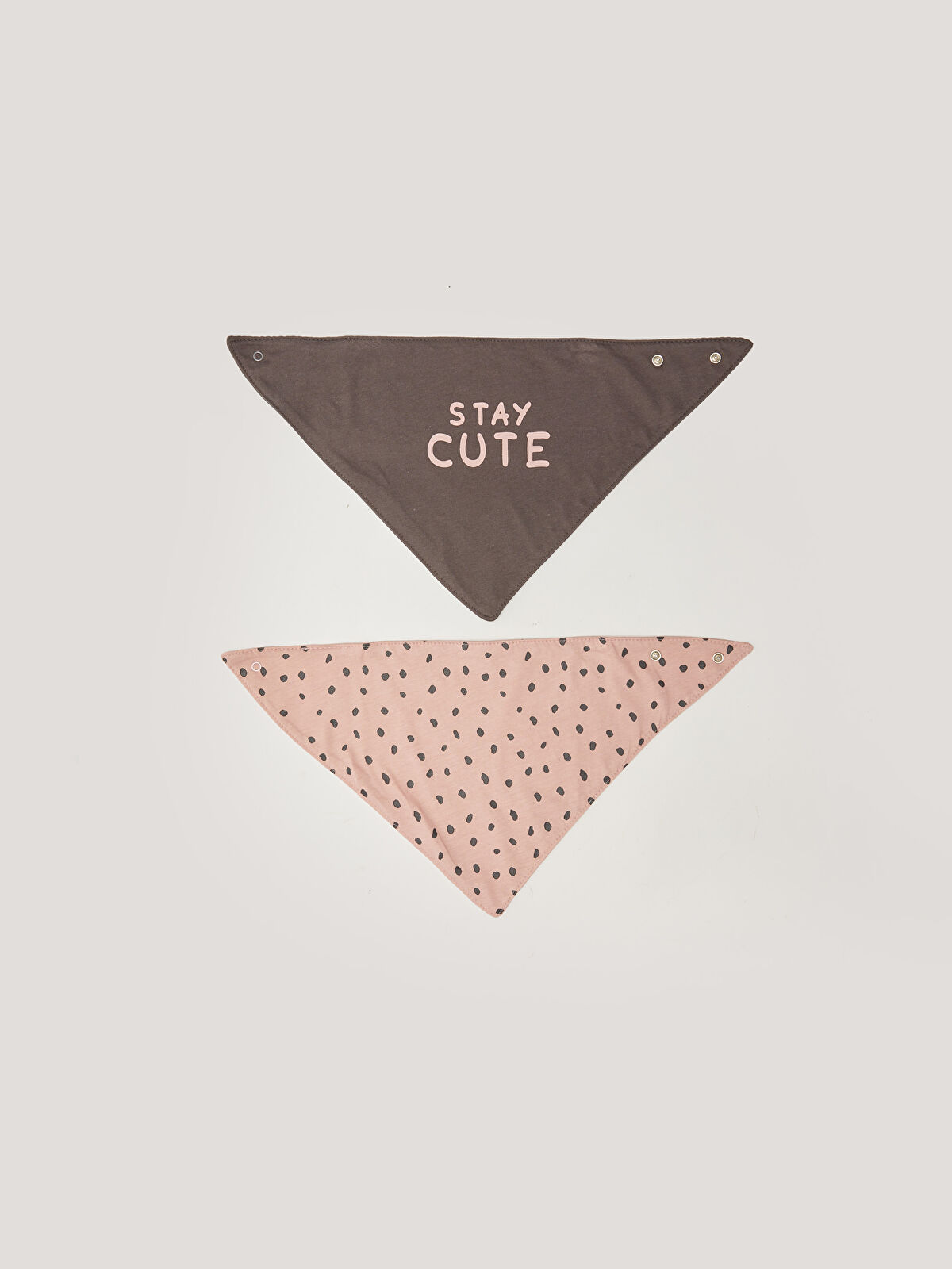 Baskılı Pamuklu Kız Bebek Mama Önlüğü 2'li