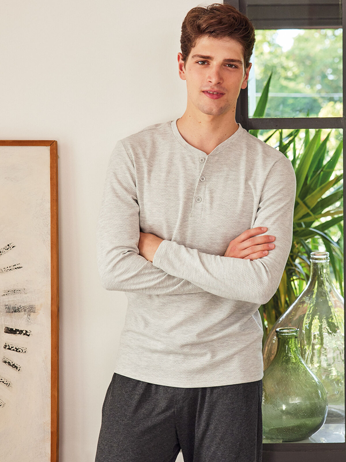 LCW DREAM Standart Kalıp Uzun Kollu Erkek Fanila