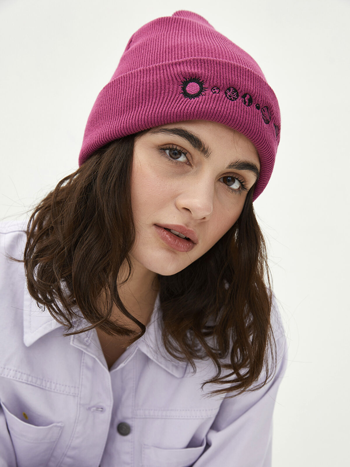 Nakışlı Kadın Triko Bere