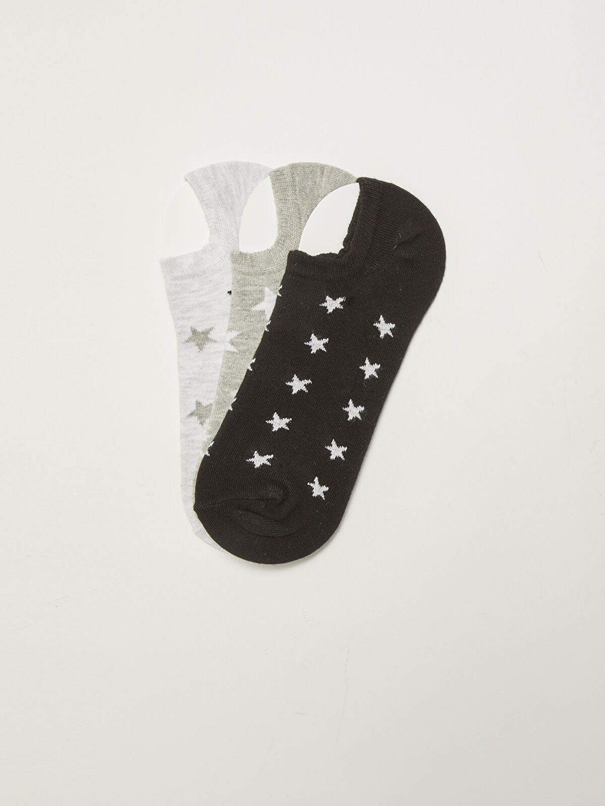 LCW DREAM Yıldız Desenli Kadın Patik Çorap 3'lü Paket