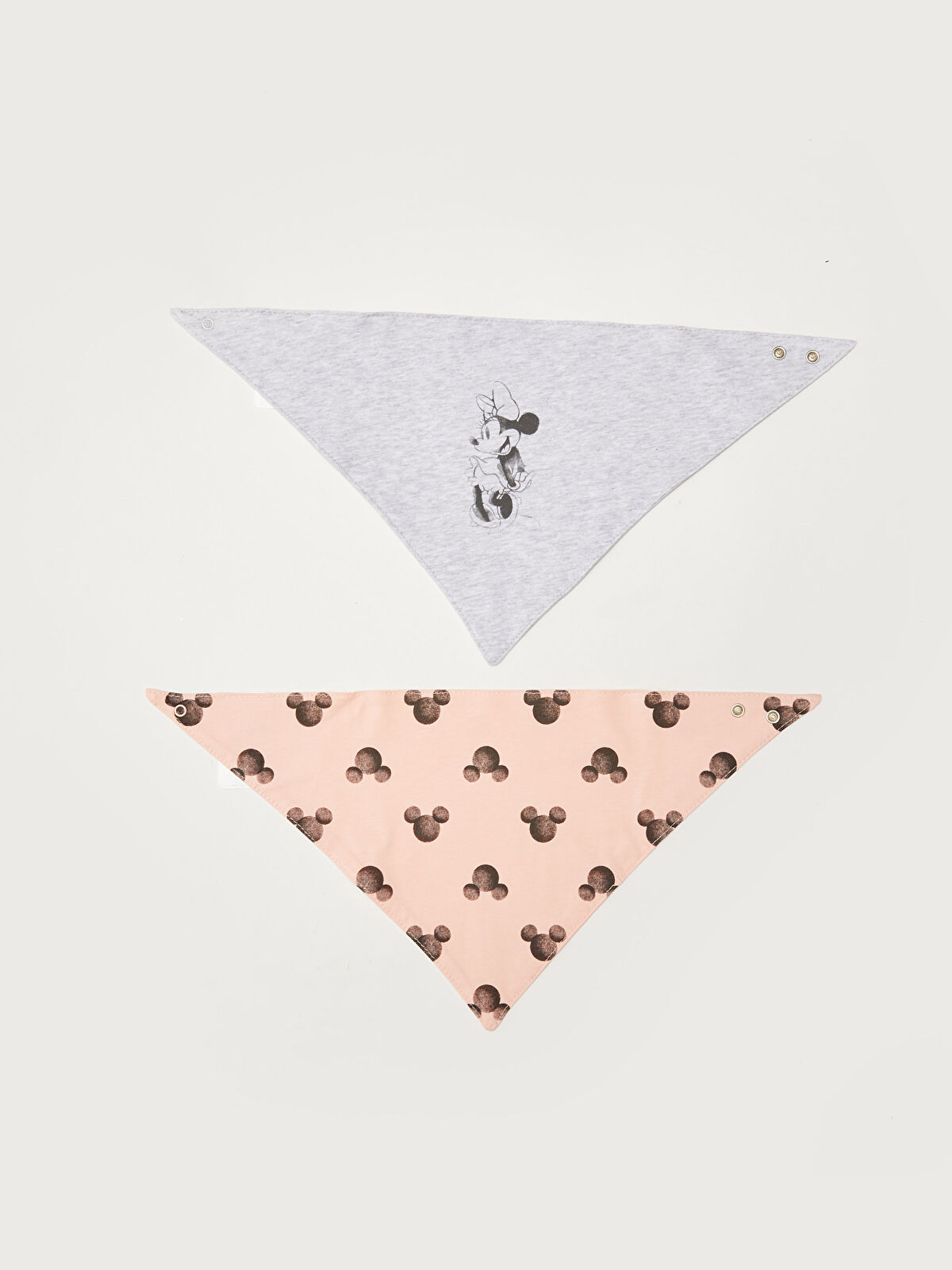 Minnie Mouse Baskılı Pamuklu Kız Bebek Mama Önlüğü 2'li