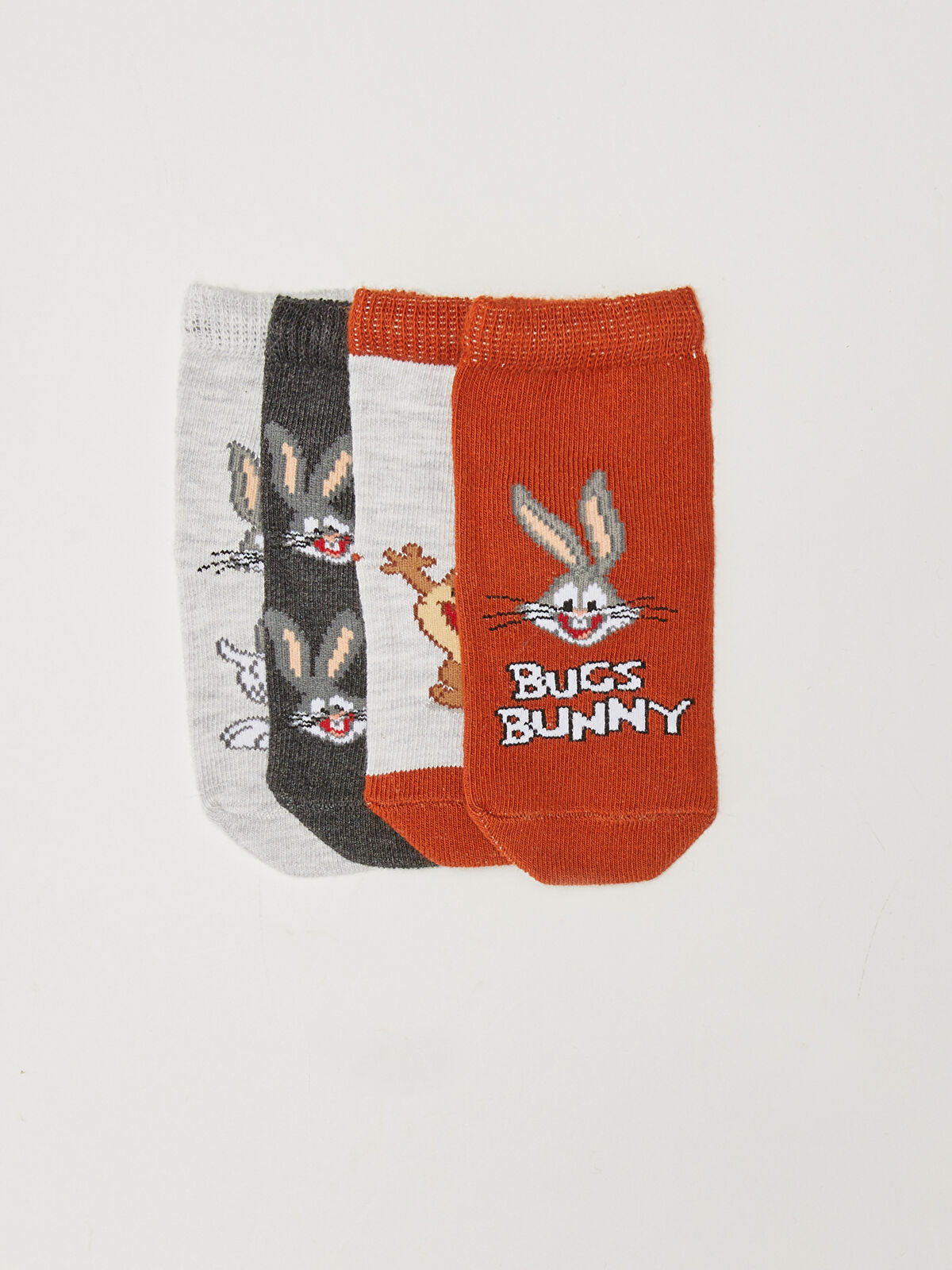 Bugs Bunny Baskılı Erkek Bebek Soket Çorap 4'lü