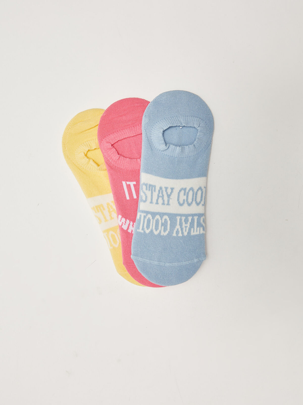 LCW DREAM Baskılı Kadın Patik Çorap 3'lü Paket