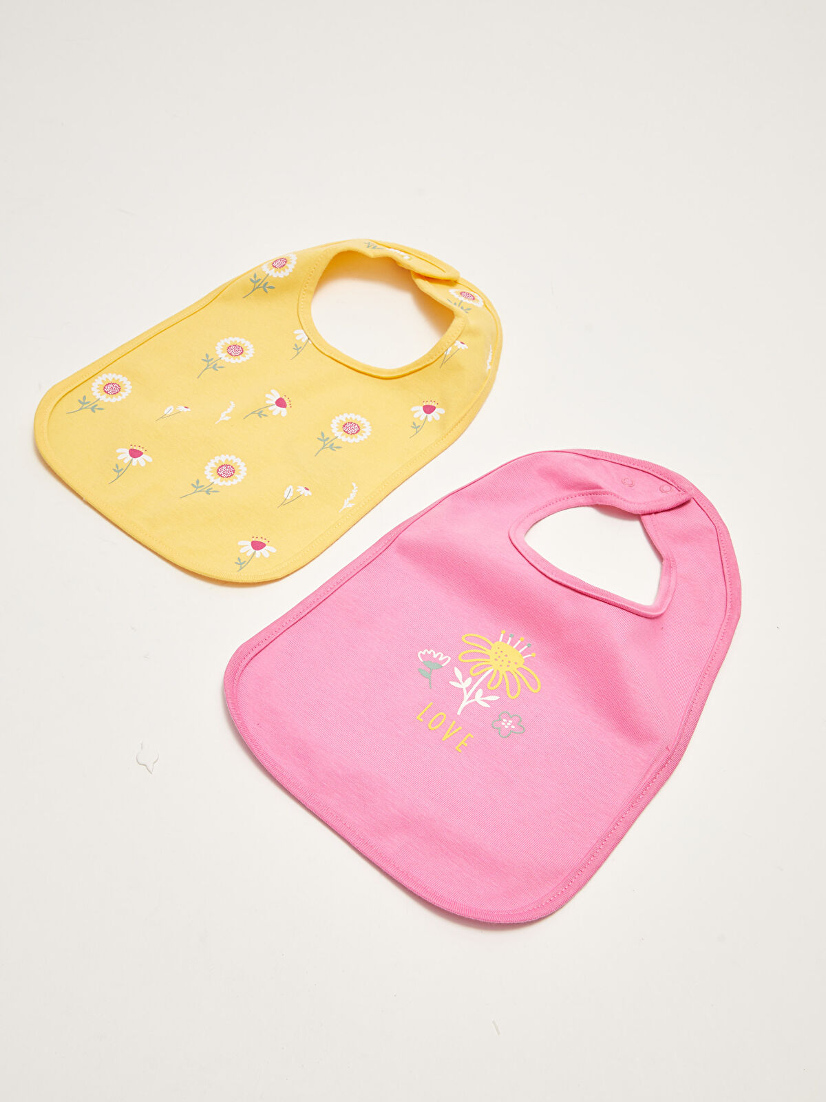 Baskılı Kız Bebek Mama Önlüğü 2'li