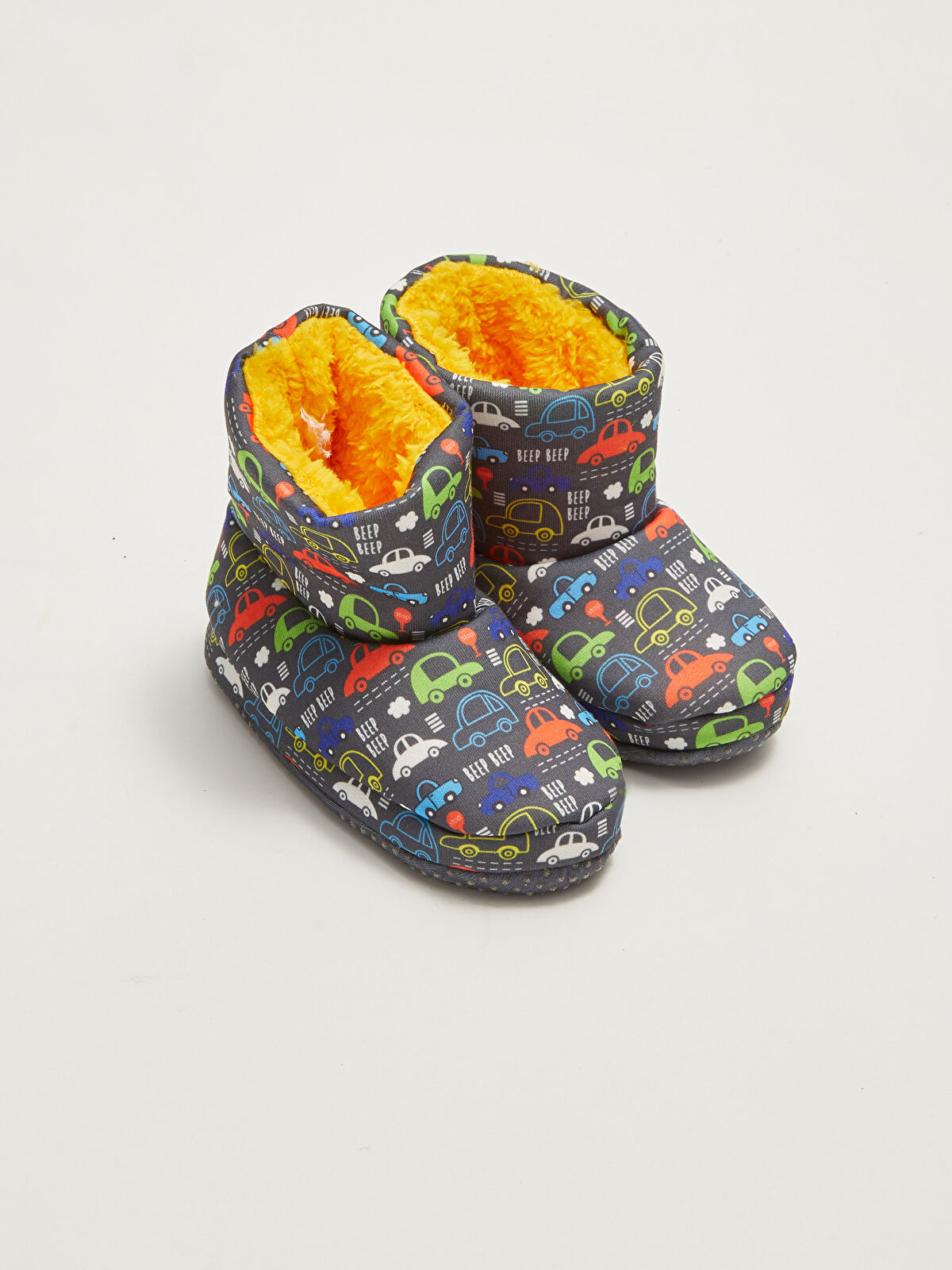 Baskılı Pelüş Erkek Bebek Ev Botu Baskılı Pelüş Erkek Bebek Ev Botu