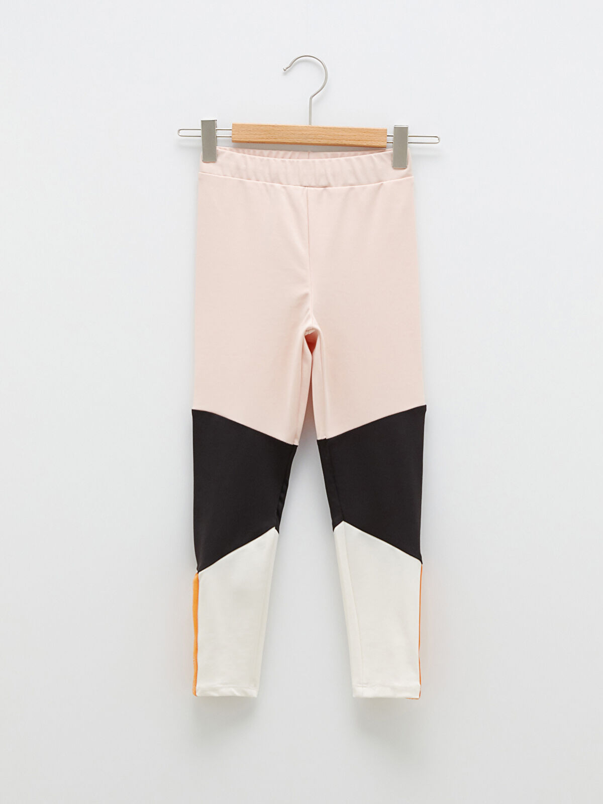 Beli Lastikli Renk Bloklu Kız Çocuk Bilek Boy Tayt Beli Lastikli Renk Bloklu Kız Çocuk Bilek Boy Tayt