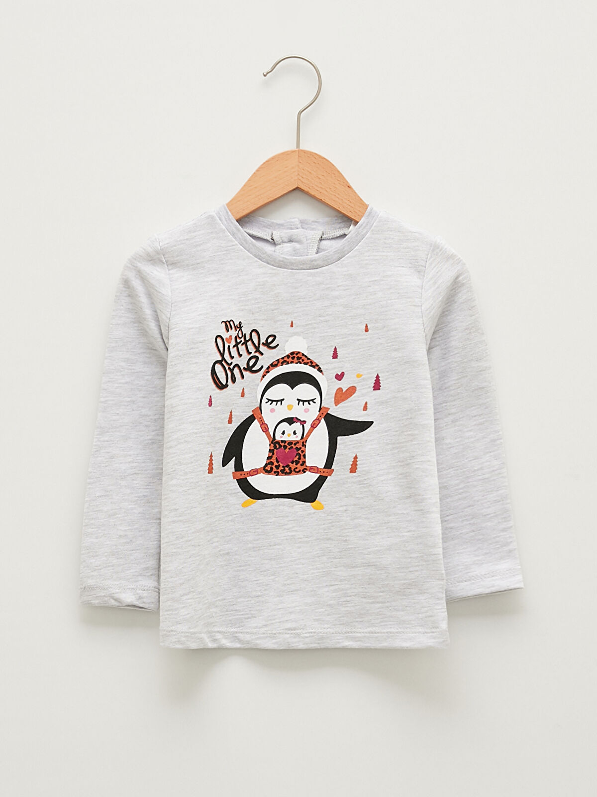 Bisiklet Yaka Uzun Kol Baskılı Kız Bebek Sweathirt