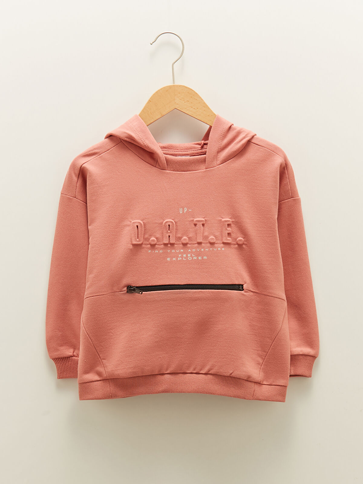 Kapüşonlu Uzun Kollu Baskılı Pamuklu Erkek Bebek Sweatshirt Kapüşonlu Uzun Kollu Baskılı Pamuklu Erkek Bebek Sweatshirt