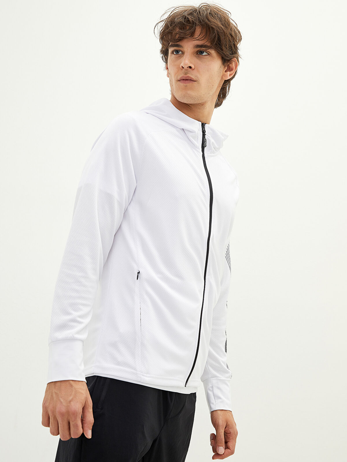 LCW SPORTS Slim Fit Kapüşonlu Erkek Spor Hırka